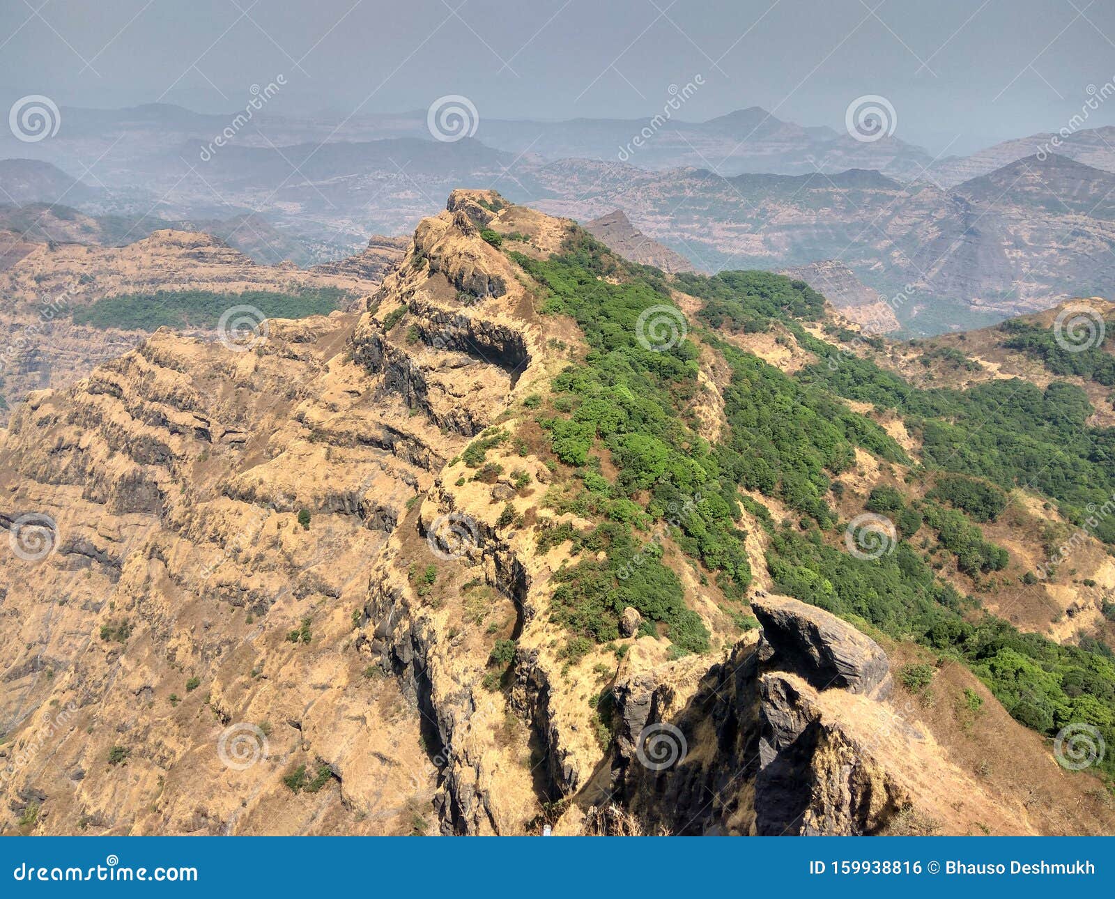 High Mountains with Forest and Hills Stock Photo - Image of depth ...