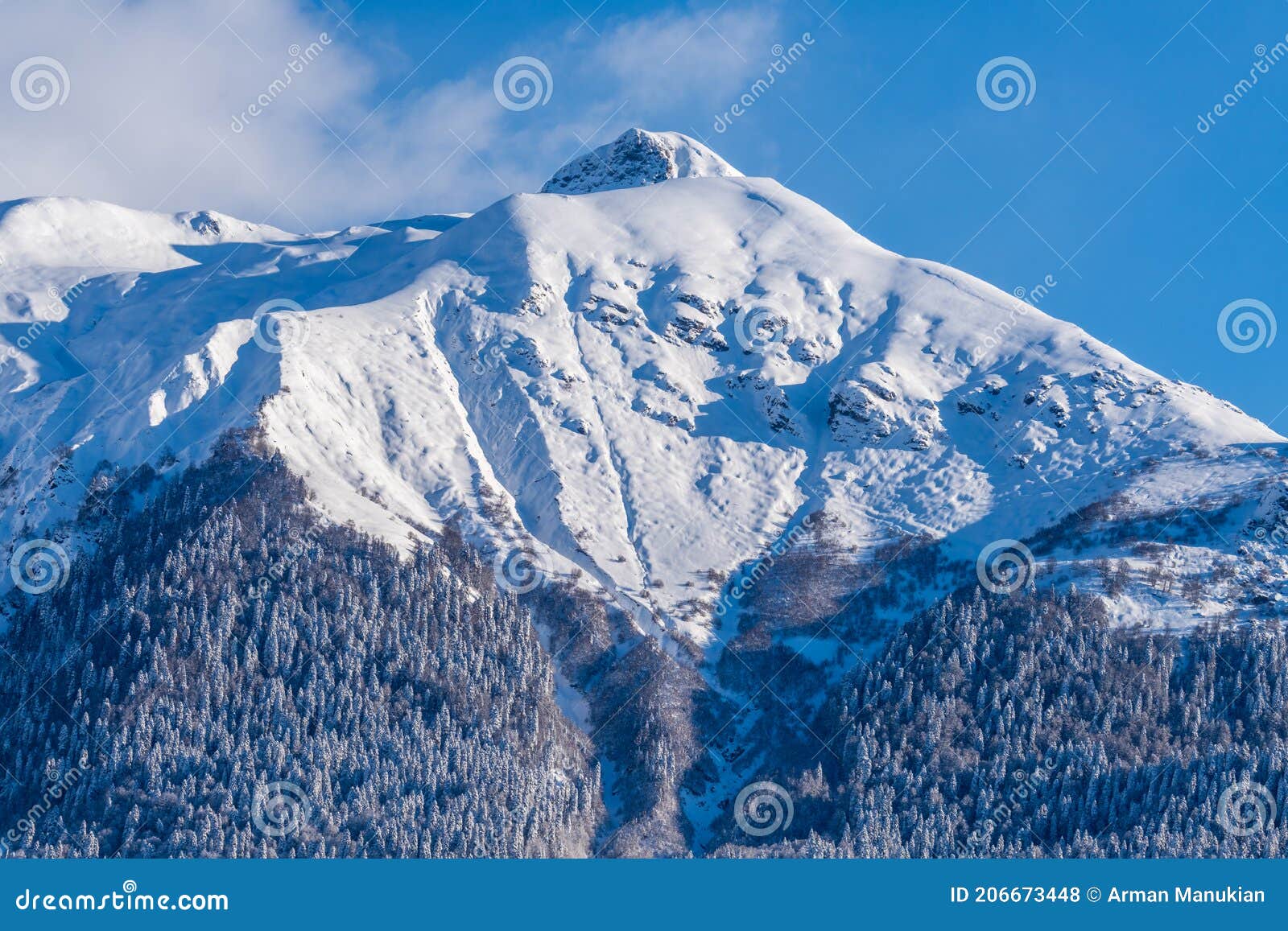 High mountains with snow stock photo. Image of alpine - 206673448