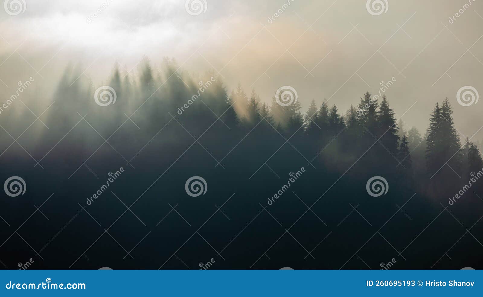 High Mountains in Spring with Fog Stock Image - Image of region ...