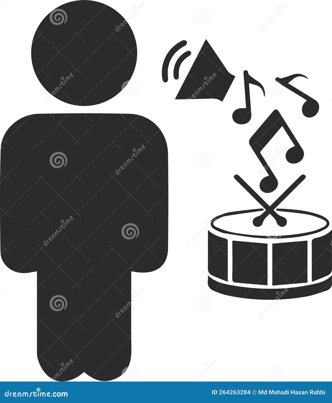 High Noise Level Icon, High Sound, Loud Sound Noise Black Vector Icon ...