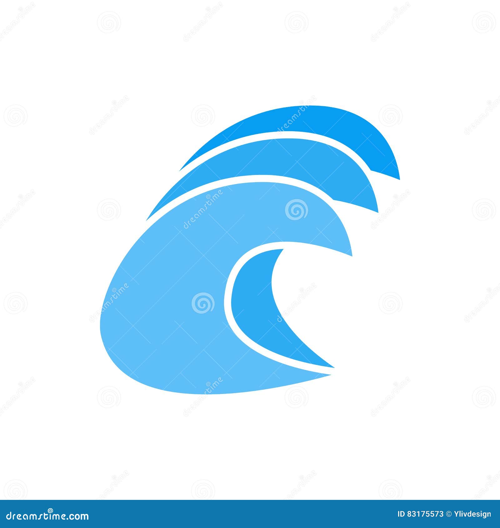 High Ocean Waves Icon, Simple Style Stock Vector - Illustration of ...
