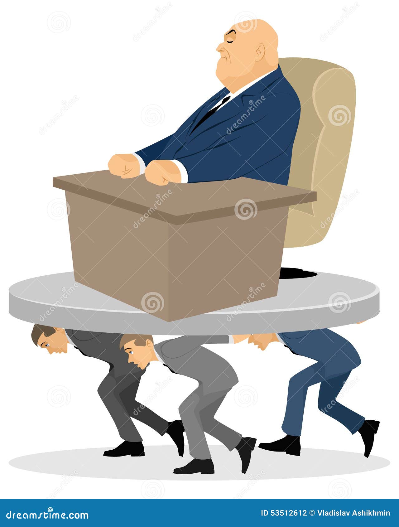 High official robs workers stock vector. Illustration of occupation ...