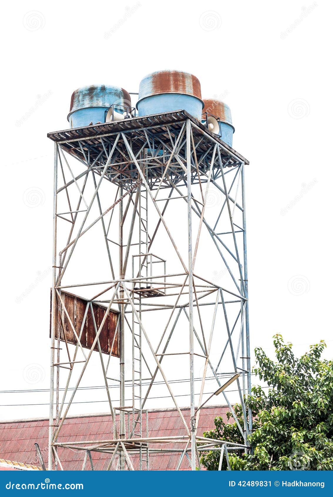 High old water tank stock image. Image of thailand, rusty - 42489831