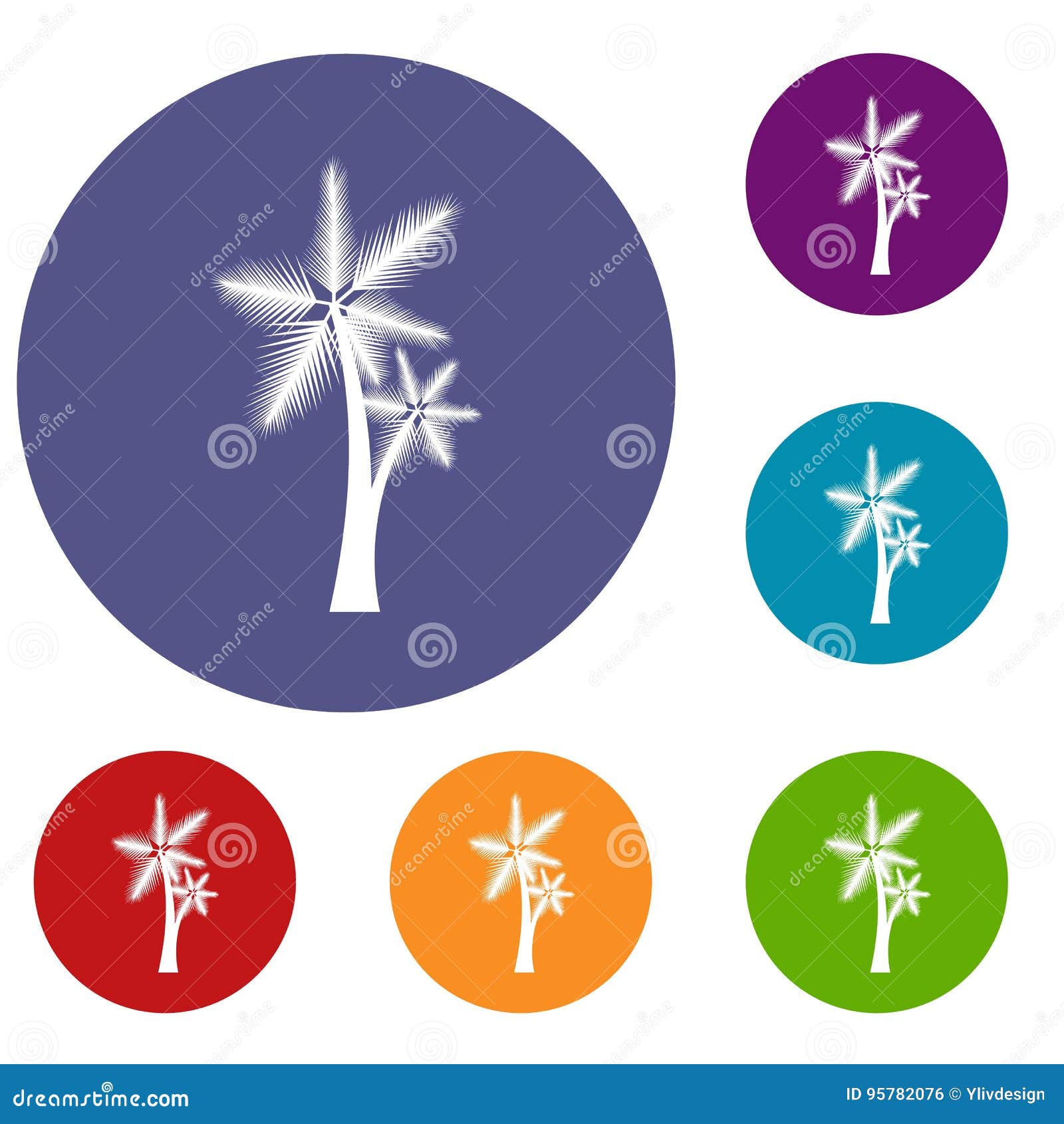 High palm tree icons set stock vector. Illustration of blog - 95782076