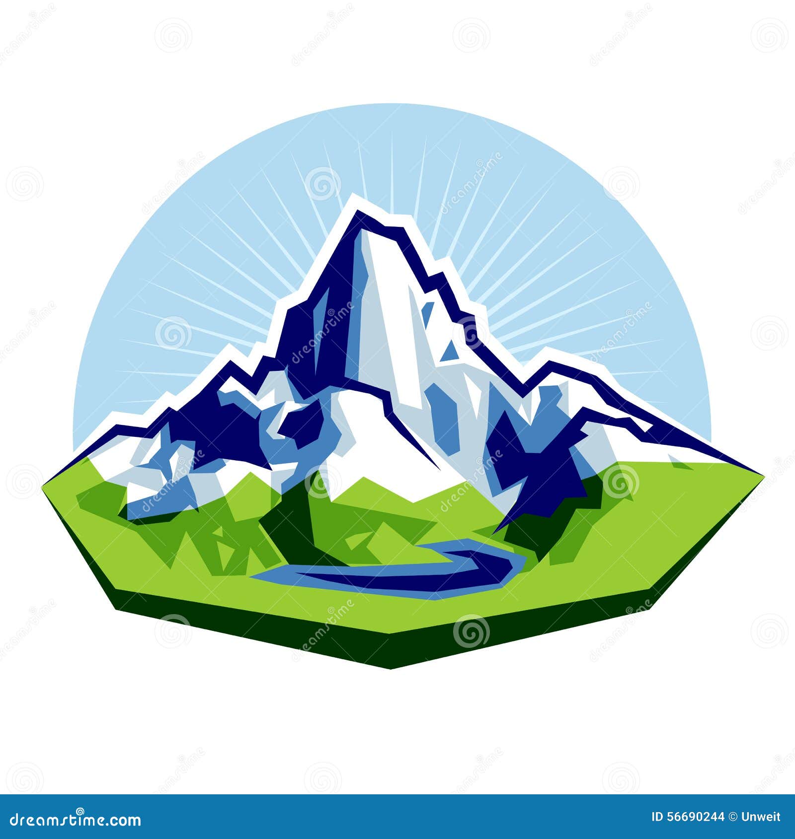 High Peak stock vector. Illustration of landscape, triangle - 56690244