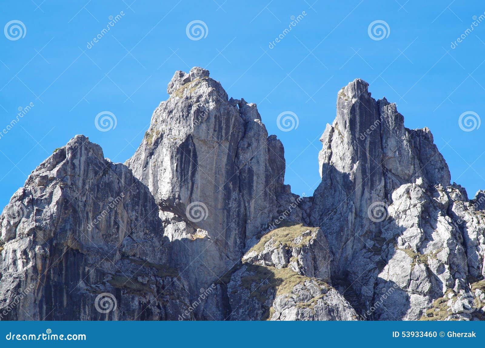 High Peaks with Vertical Cliff for Climbing Stock Photo - Image of ...