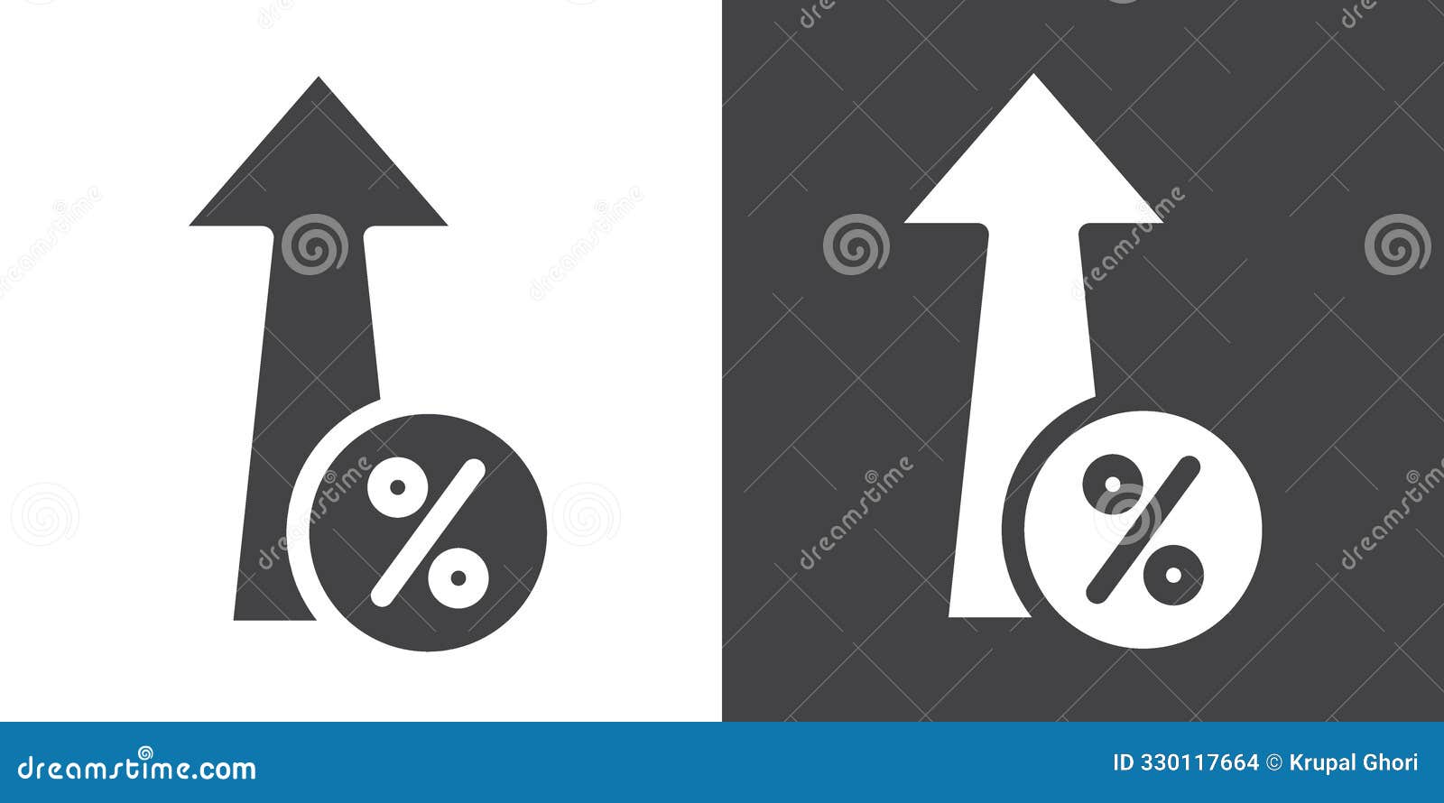 High Percentage Icon Thin Line Illustration Set Stock Illustration ...