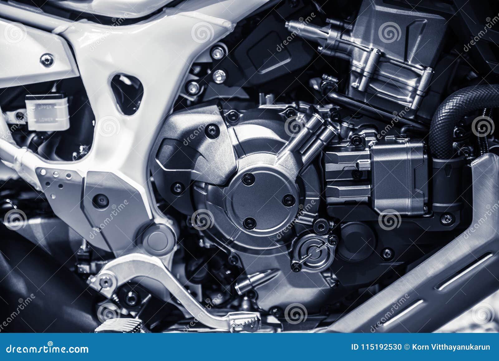 High Perfomance Motorcycle Engine Gray Color Stock Photo - Image of ...