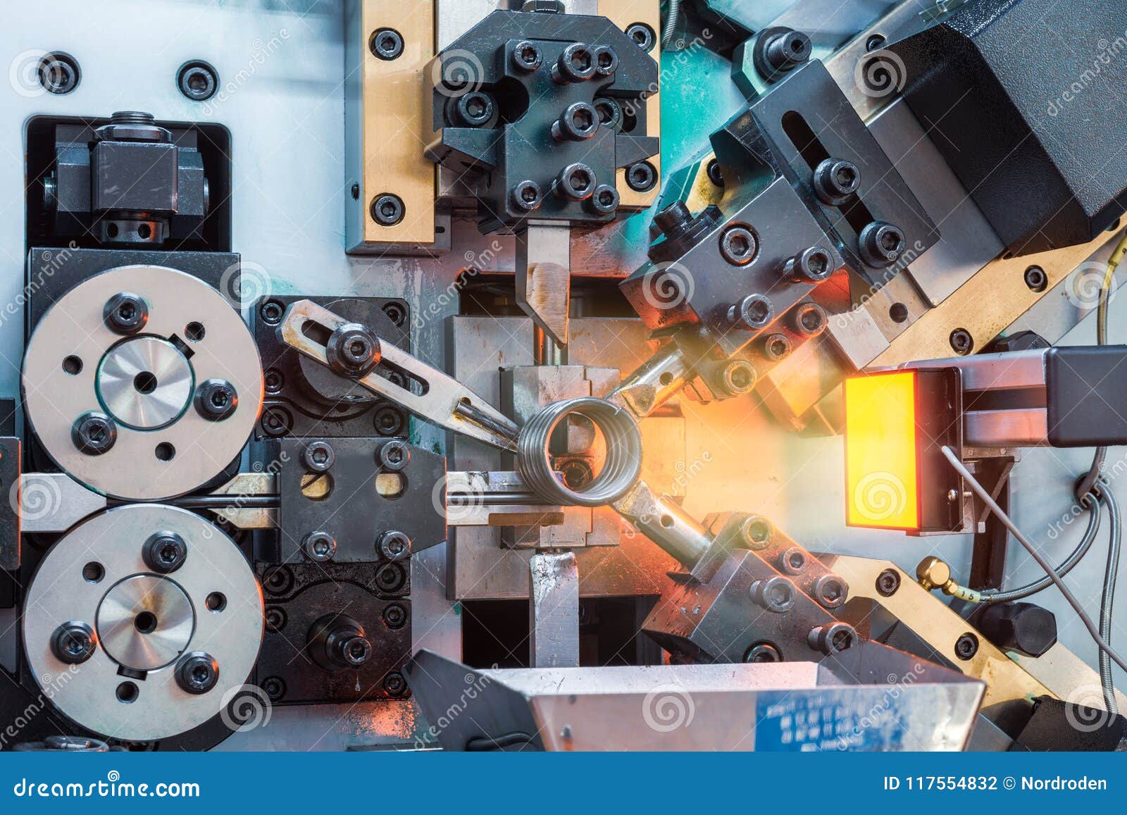 High-performance Automatic Machine for Making Steel Springs. Stock ...