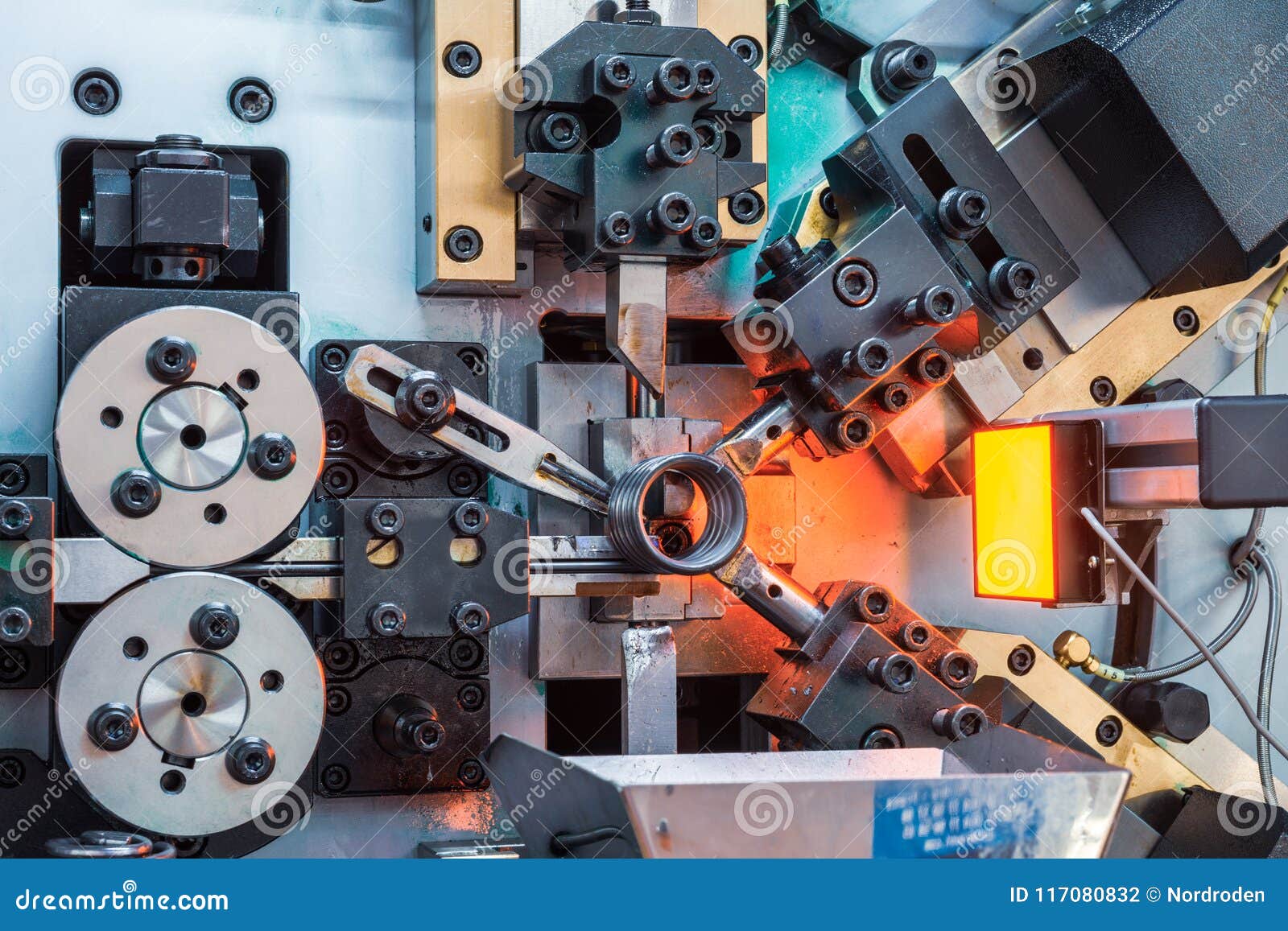 High-performance Automatic Machine for Making Steel Springs. Stock ...