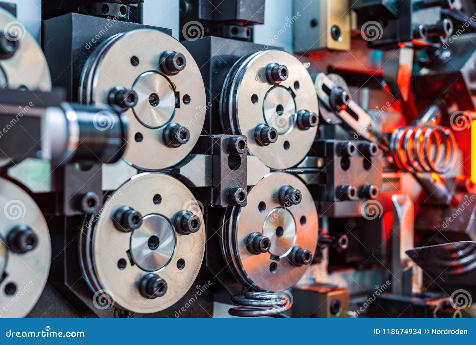 High-performance Automatic Machine for Making Steel Springs. Stock ...