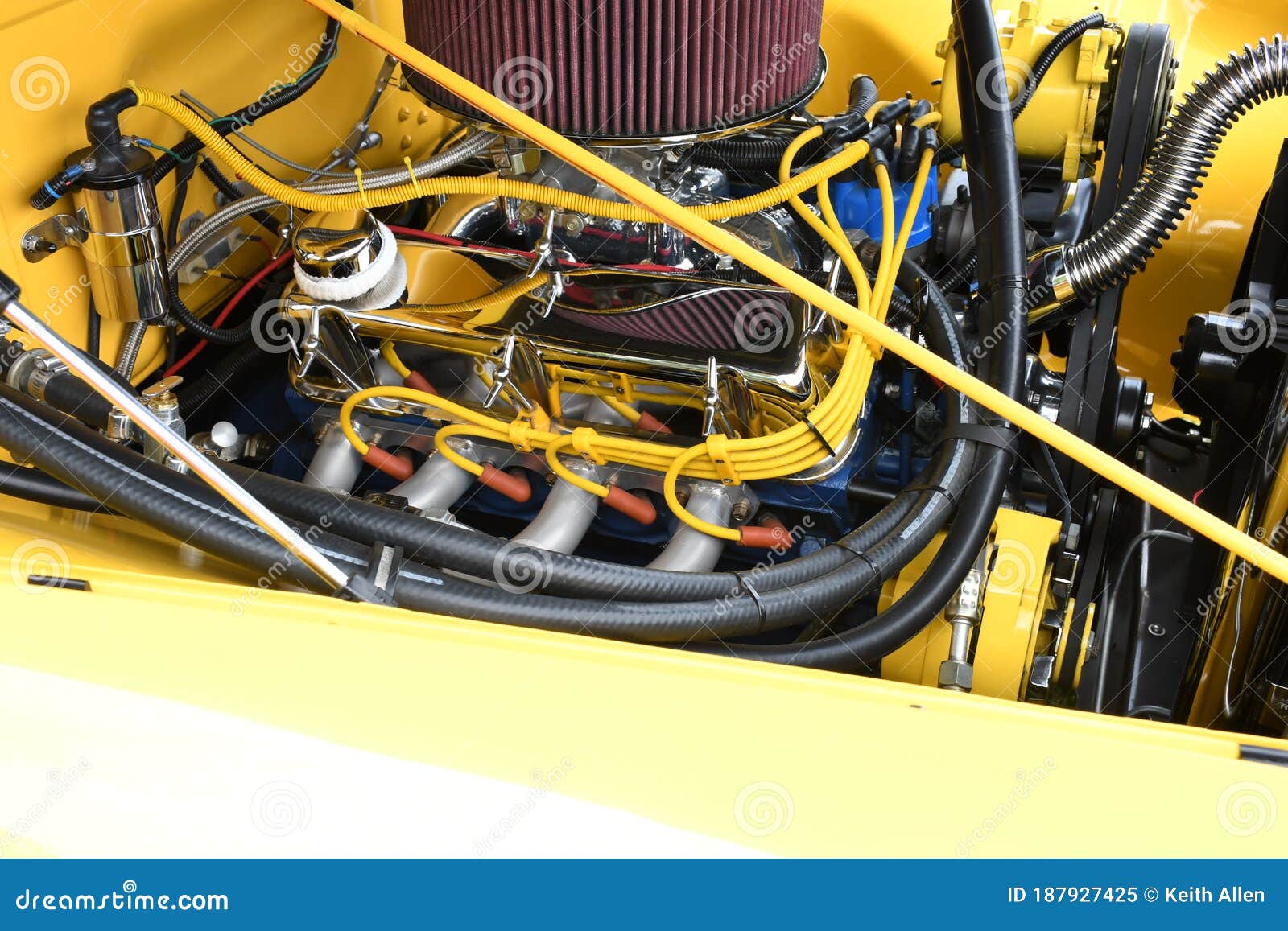 A View of a High Performance Automobile Engine Stock Image - Image of ...