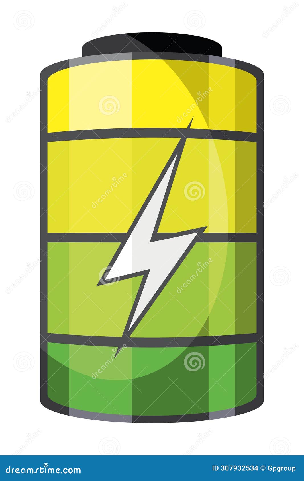 High performance battery stock vector. Illustration of rechargeable ...