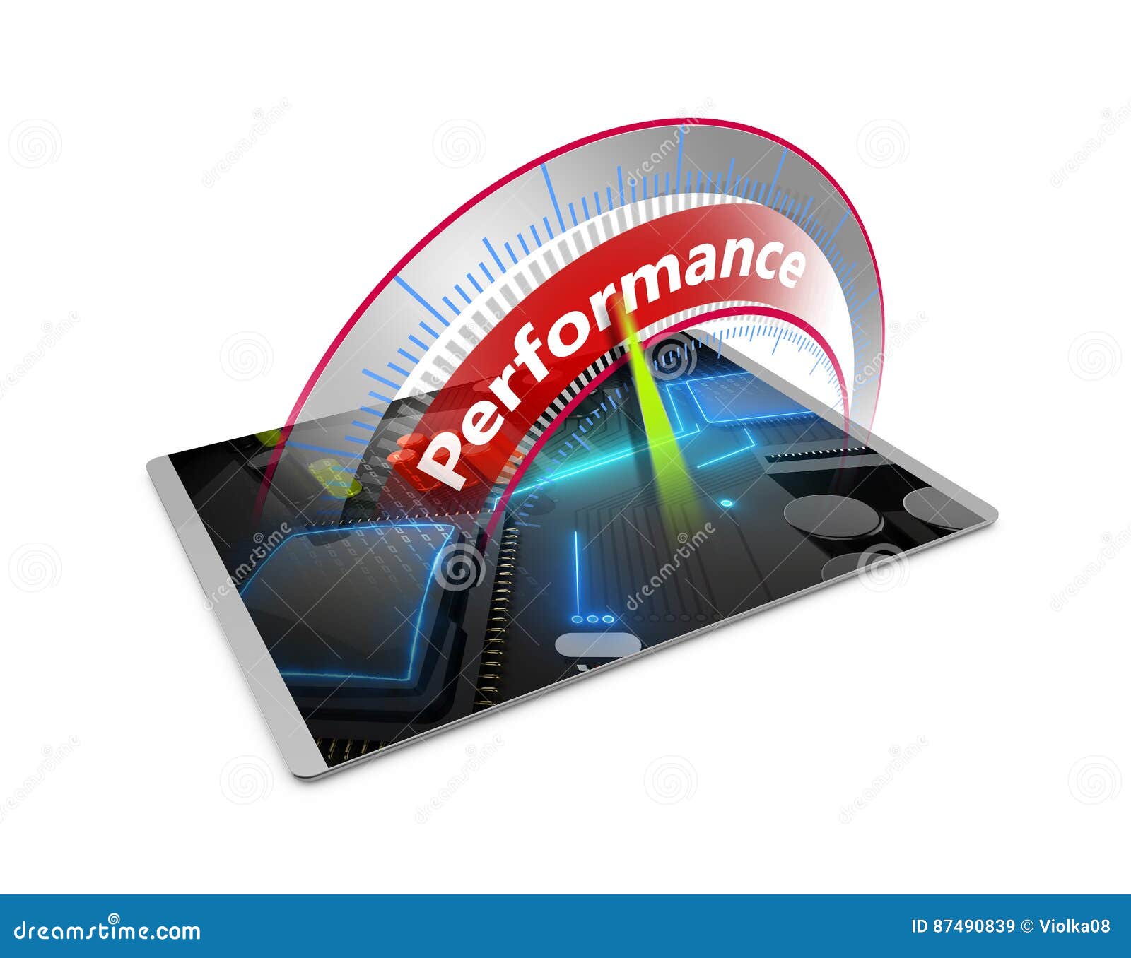High Performance Computer Tablet Concept Stock Illustration ...