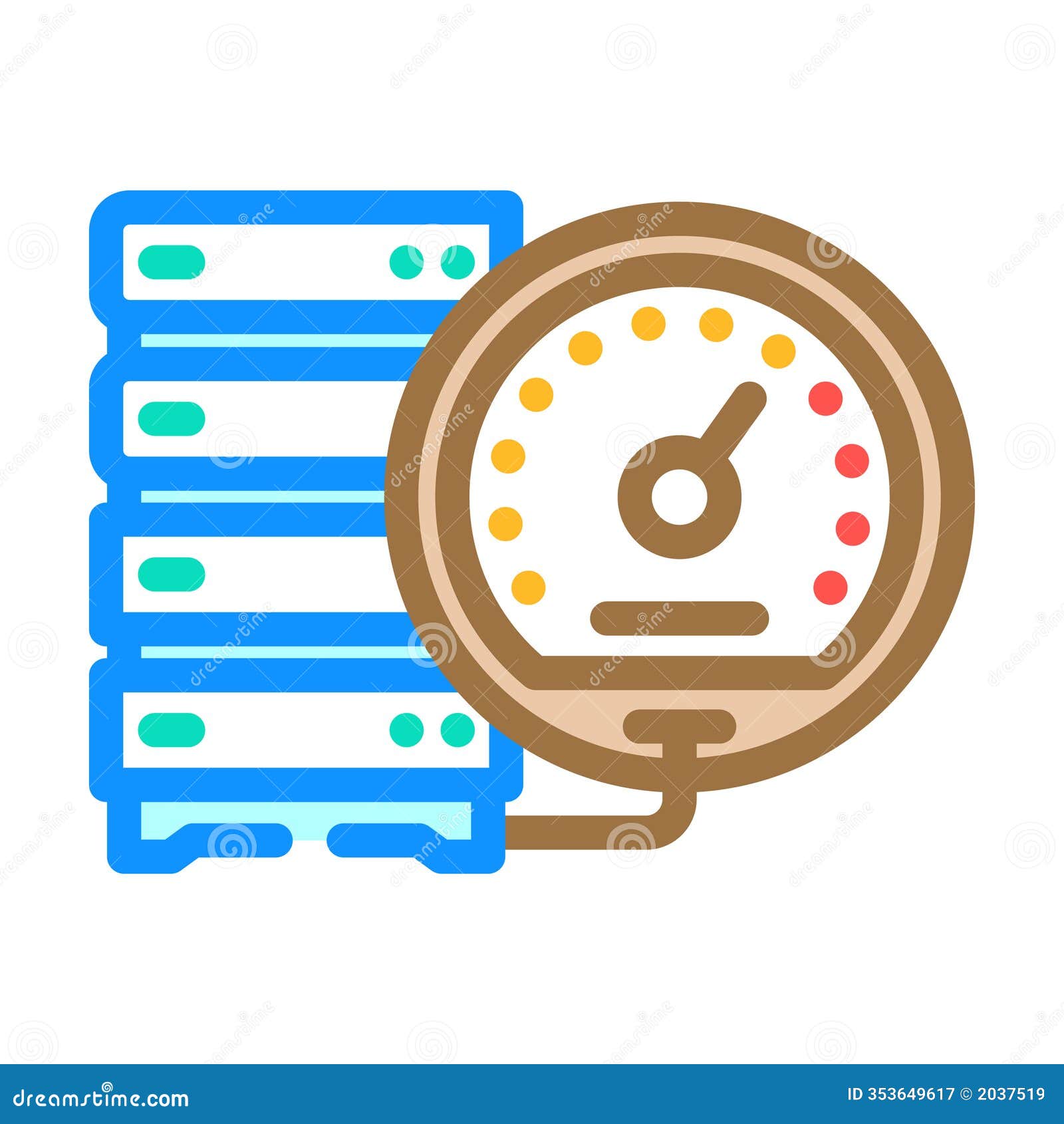 High Performance Computing Color Icon Vector Illustration Stock ...
