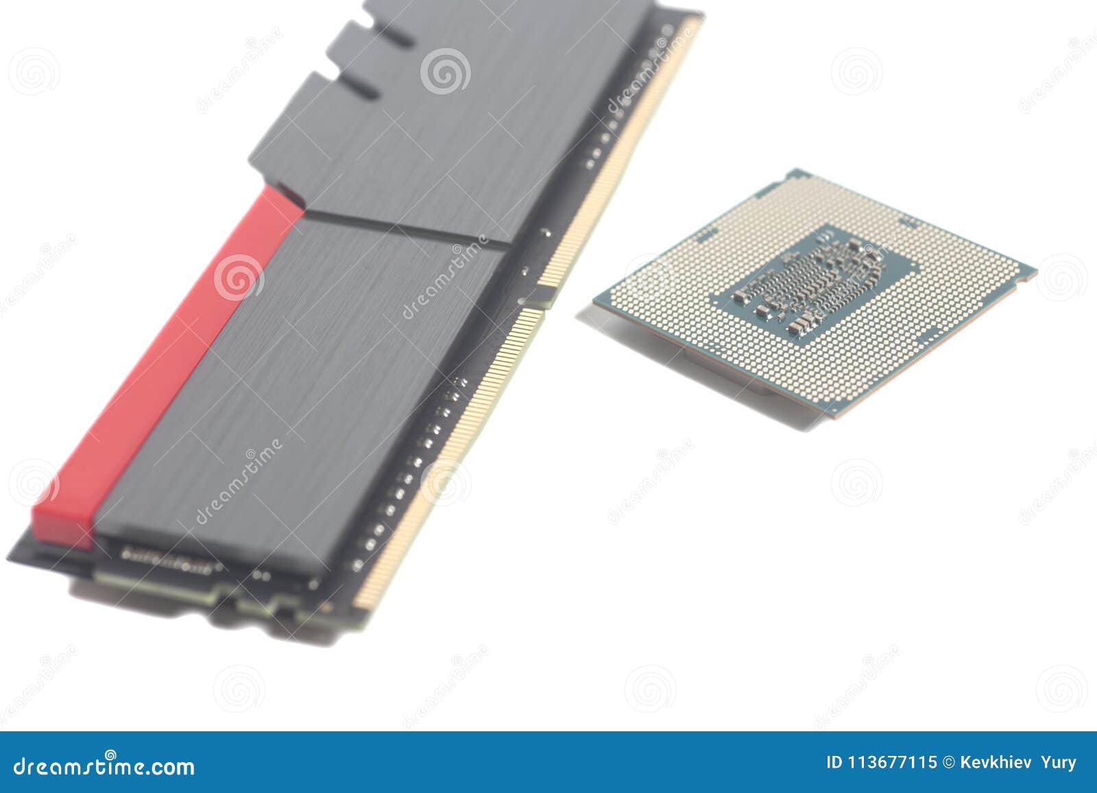 High Performance DDR4 Computer Memory RAM and Central Processing Stock Image - Image of circuit ...