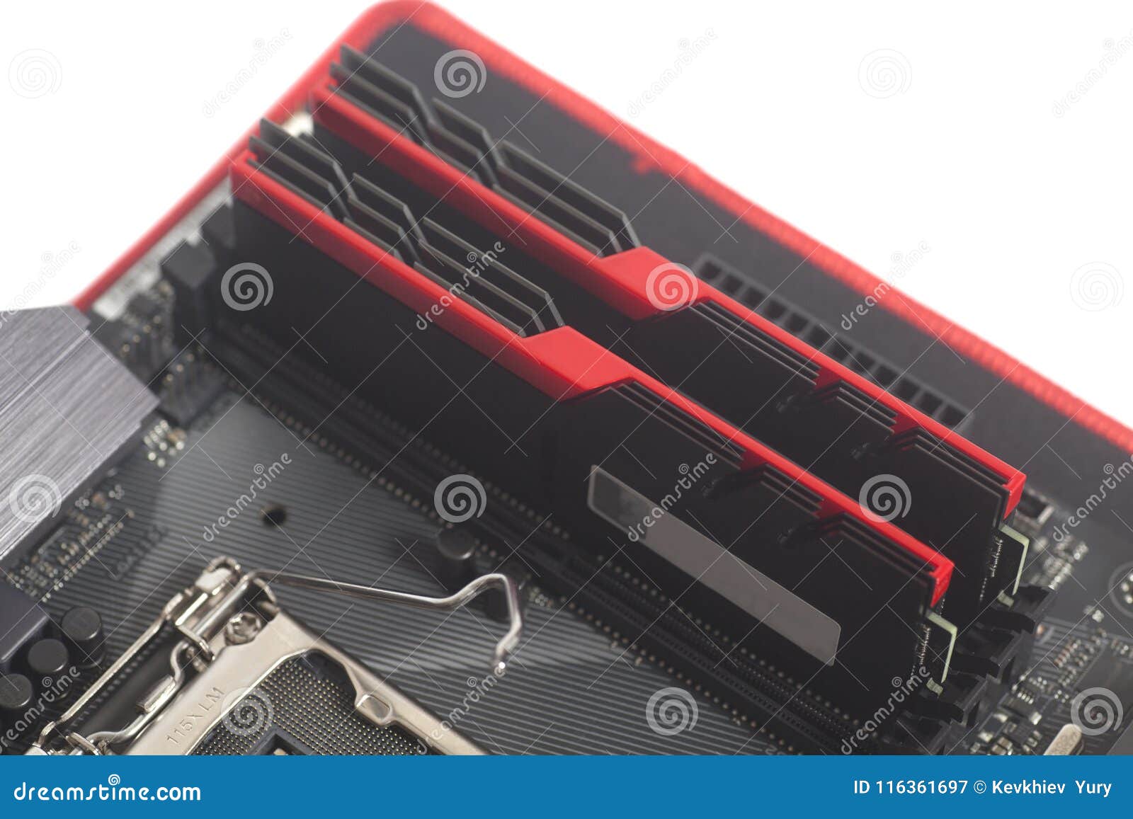 High Performance DDR4 Computer Memory RAM on Motherboard Stock Image - Image of controller ...