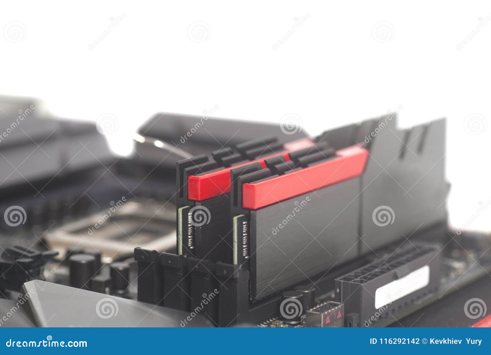 High Performance DDR4 Computer Memory RAM on Motherboard Stock Photo - Image of connector, chip ...