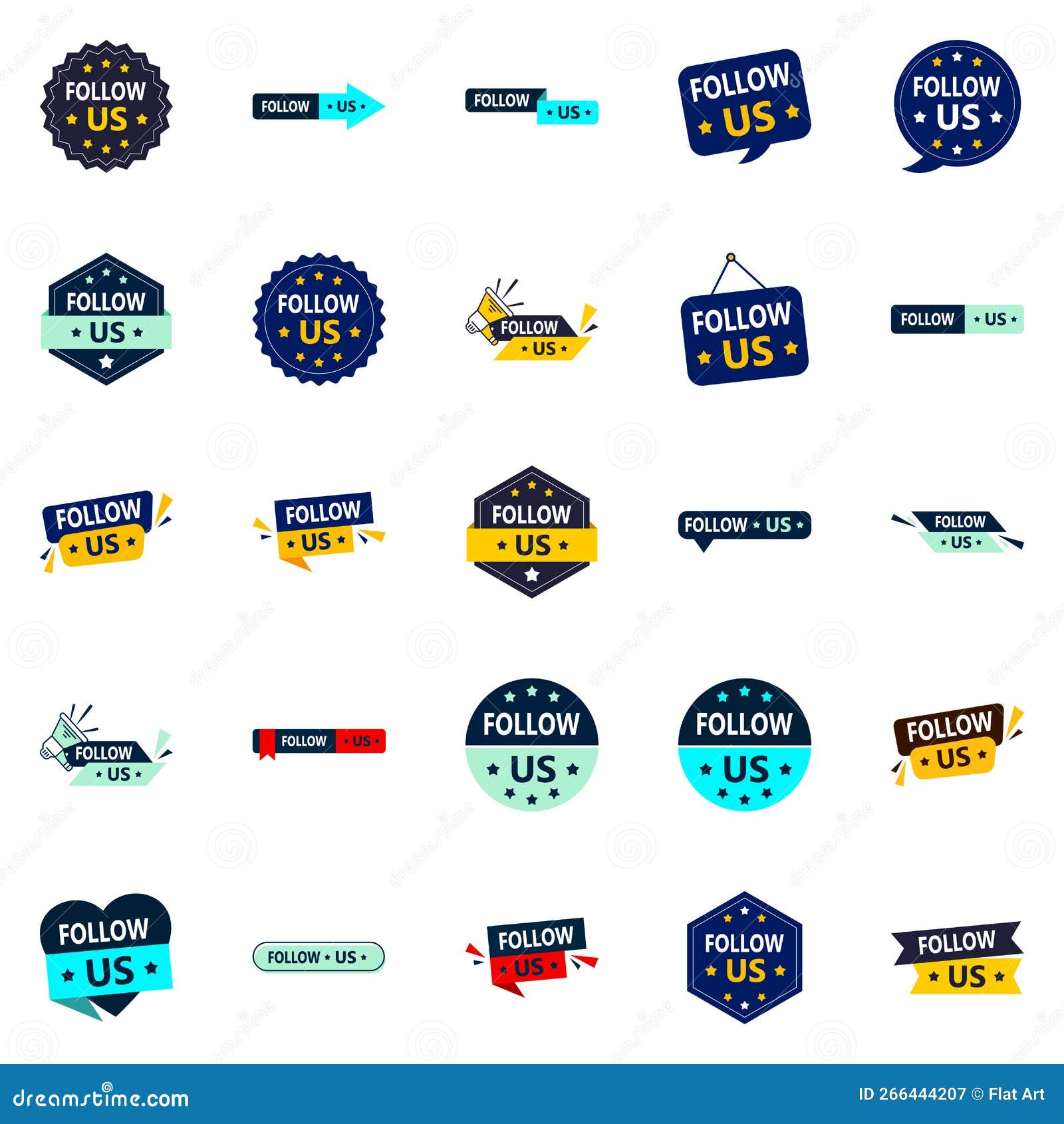 25 High-Performance Follow Us Graphic Elements for Facebook and ...