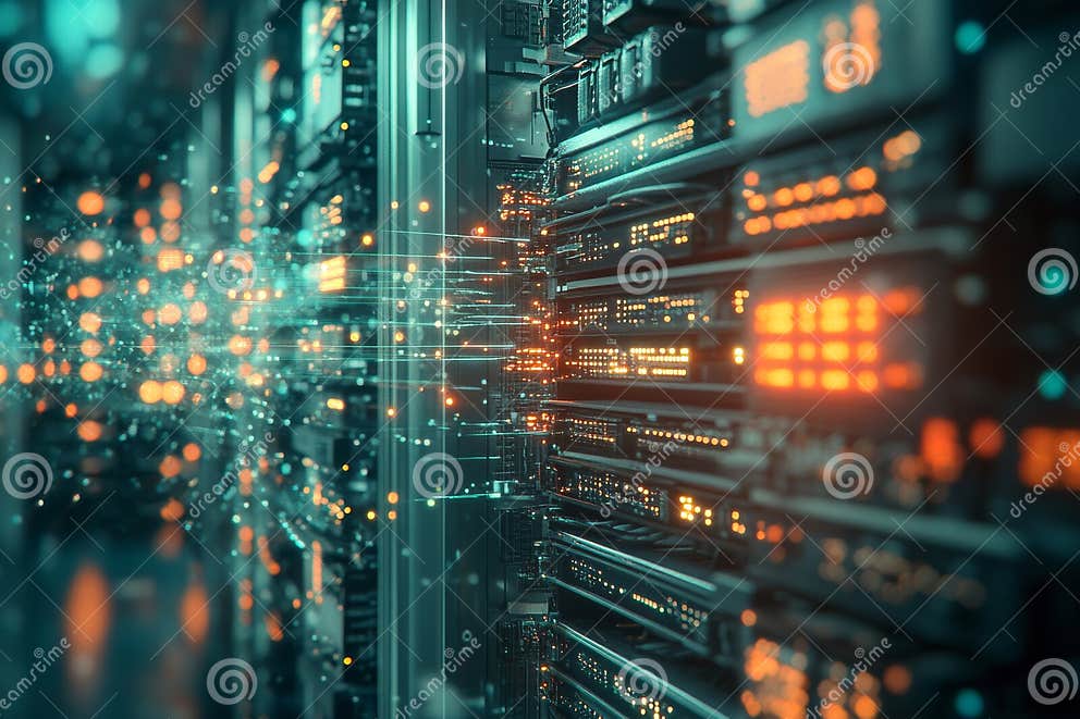 High Performance Server System with Glowing Network Connections and ...