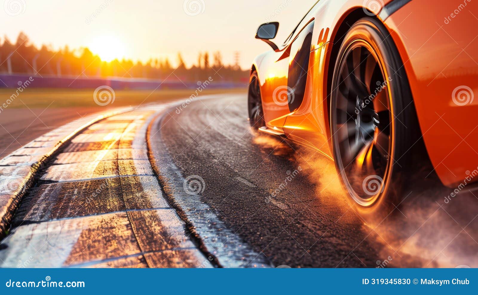 High Performance Sports Car Racing on Track with Close Up View, Ideal ...