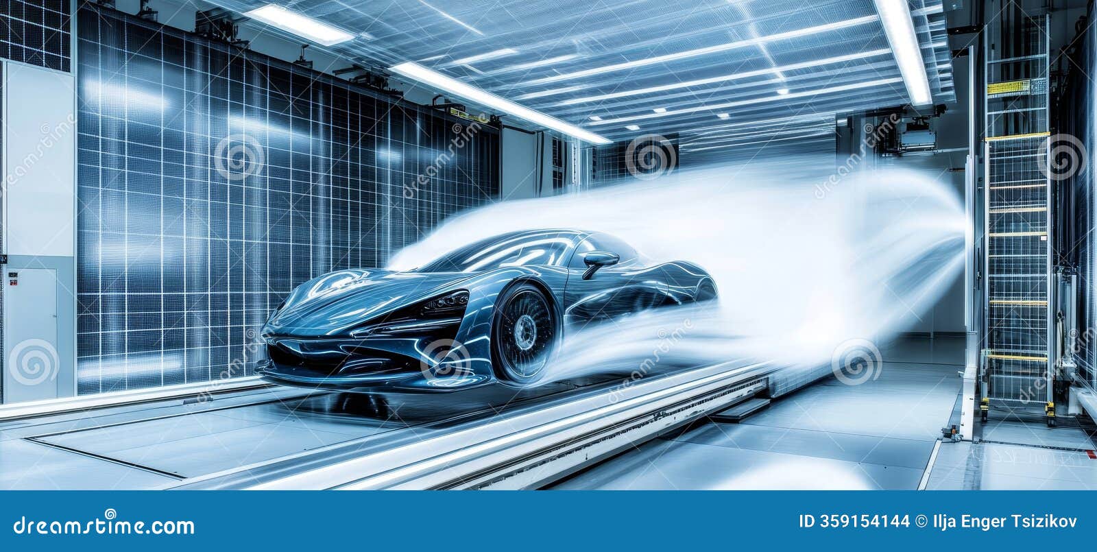 High-Performance Sports Car Undergoing Aerodynamic Testing in a State ...