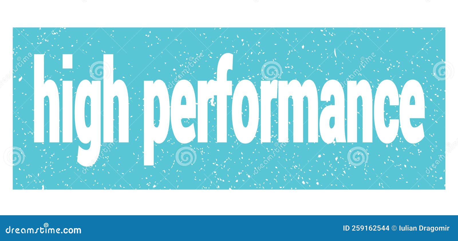 High Performance Text Written on Blue Stamp Sign Stock Illustration ...