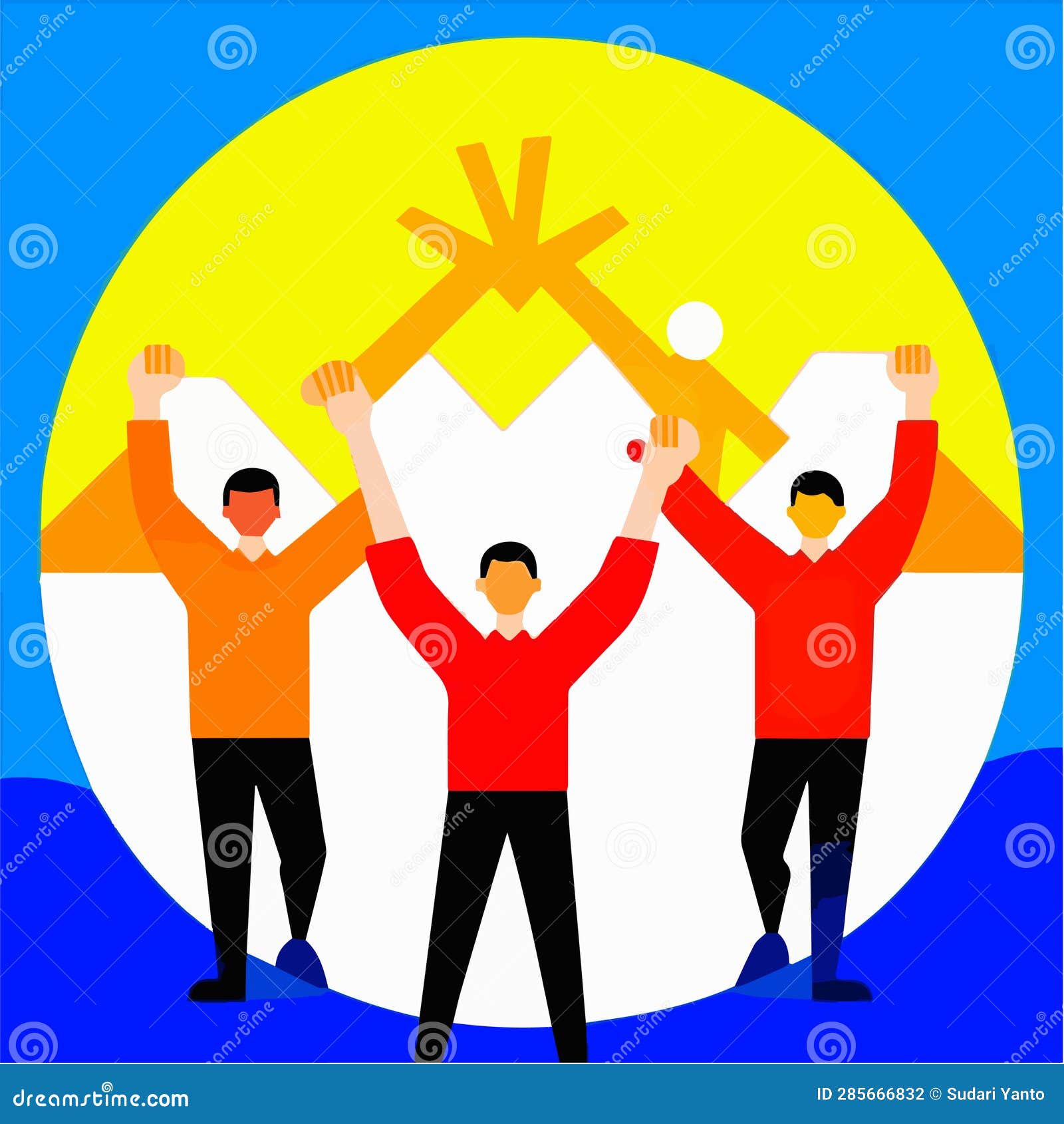 High-performing Team Achieves Goals through Collaboration Stock Vector ...