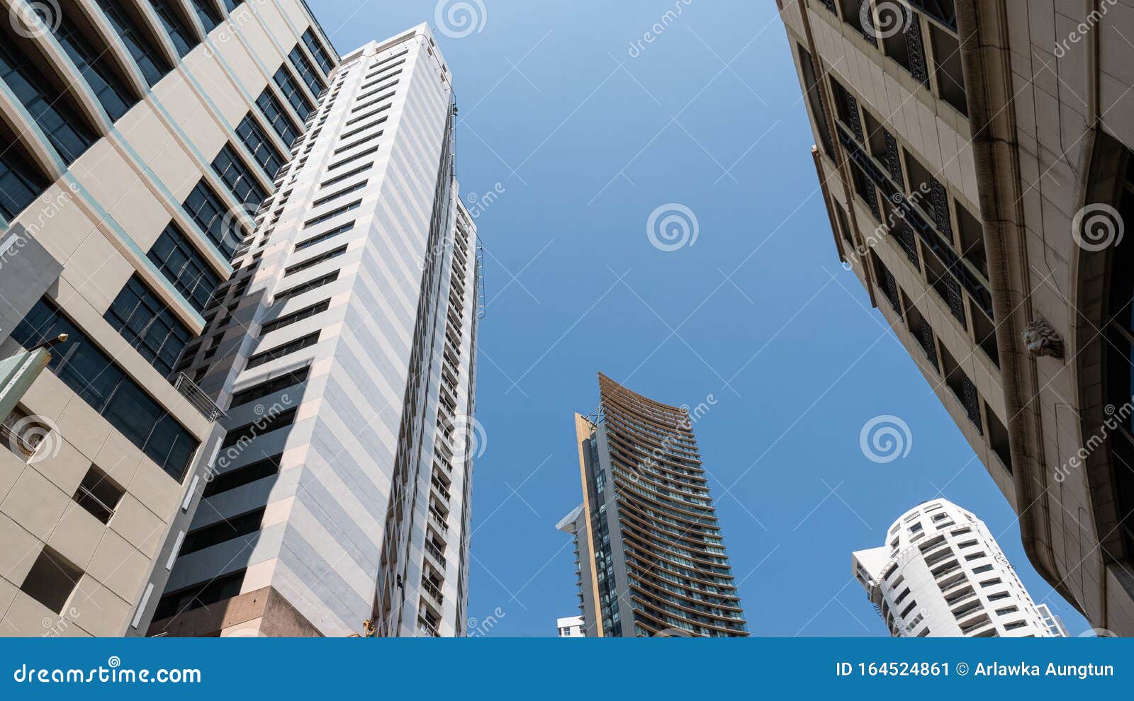 A High Perspective with Many Buildings Stock Image - Image of rise ...
