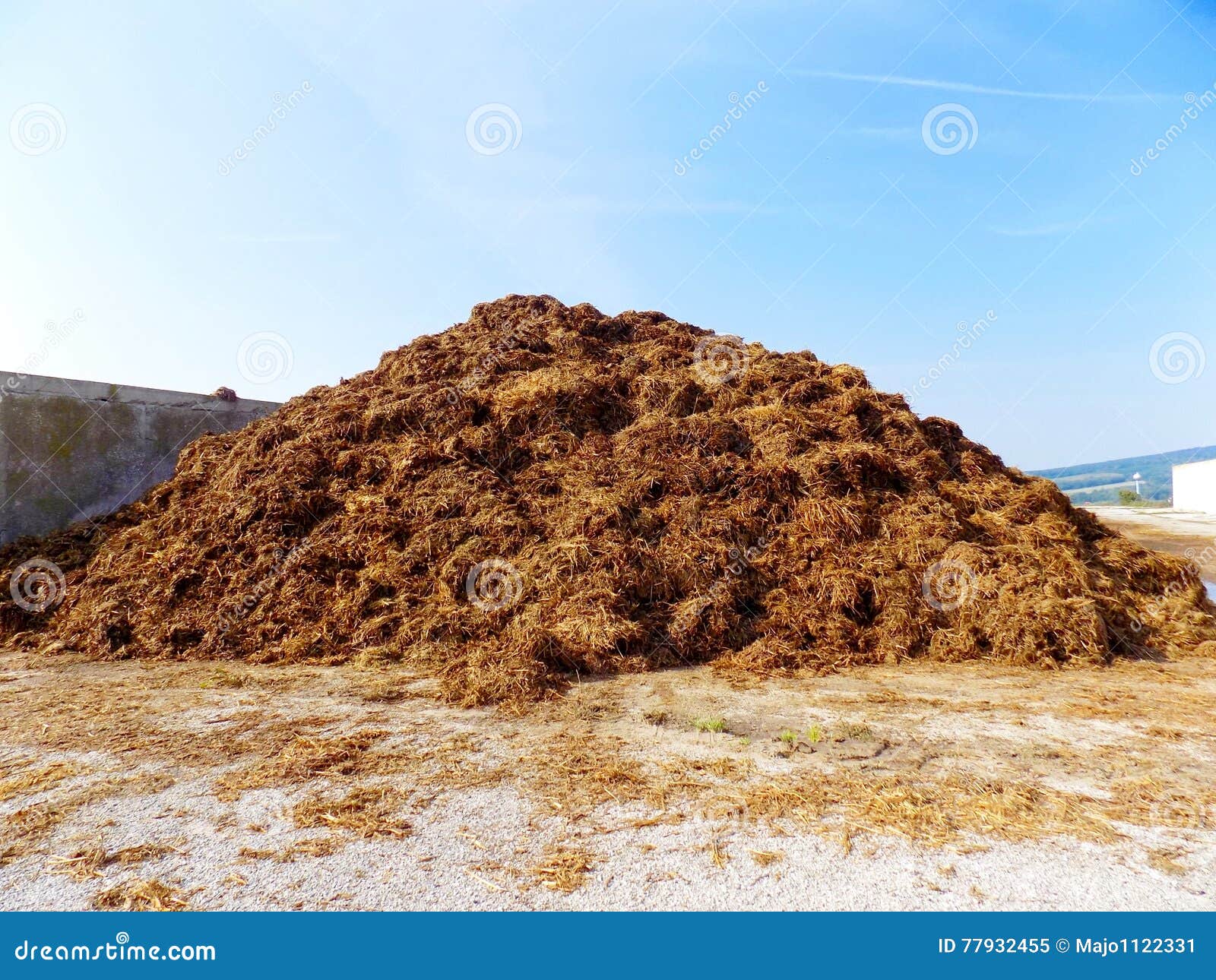 Pile Of Manure Covered With A White Tarpaulin Stock Photography ...