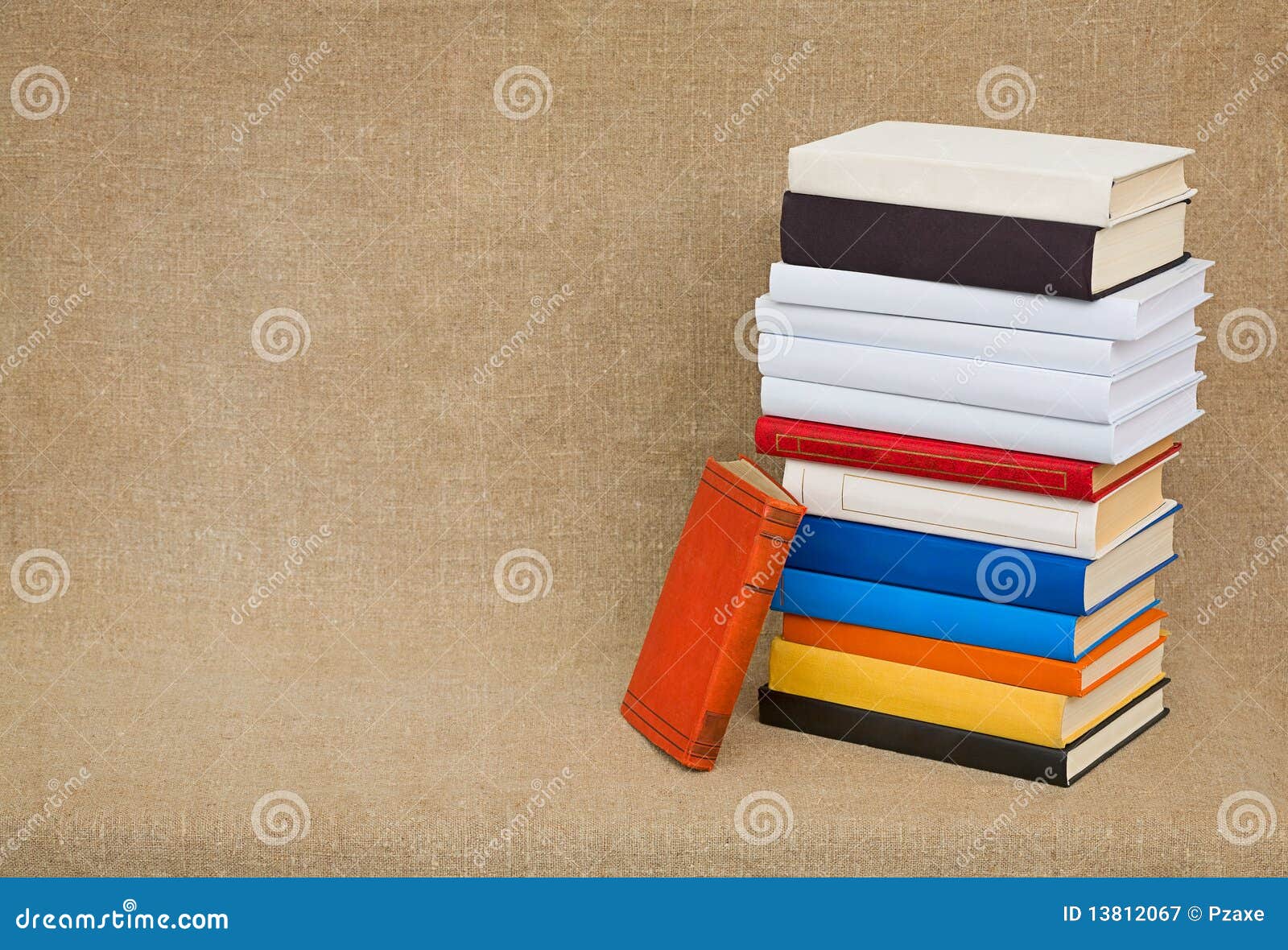 High Pile Old Books and Textbooks on Canvas Stock Image - Image of ...