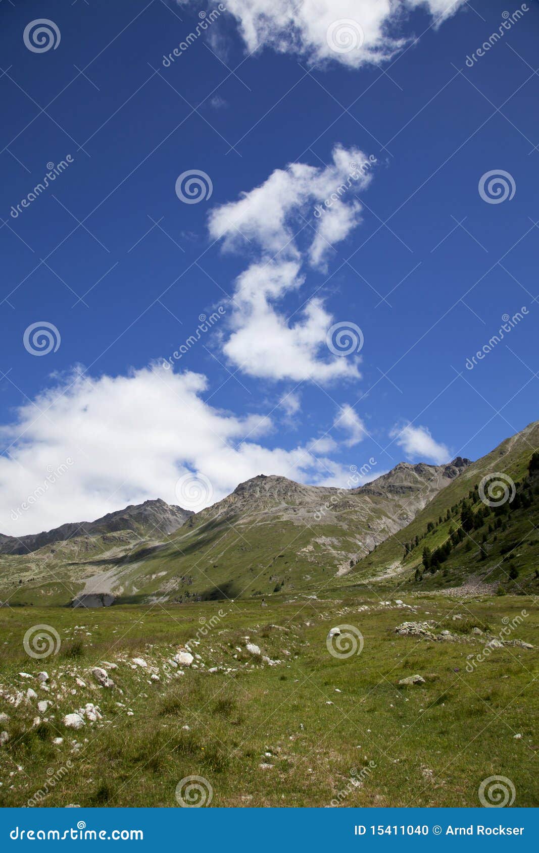 High plateau in the alps stock photo. Image of clouds - 15411040