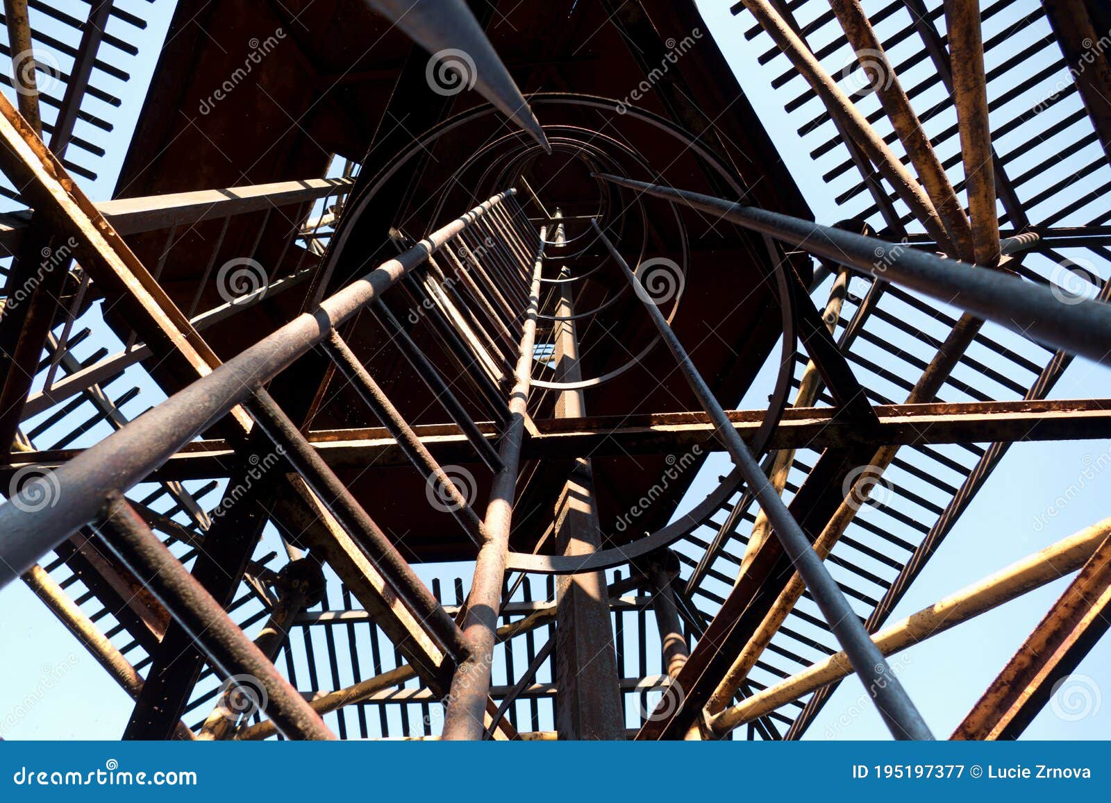 High Platform of an Old Abandoned Antenna Tower Stock Image - Image of ...