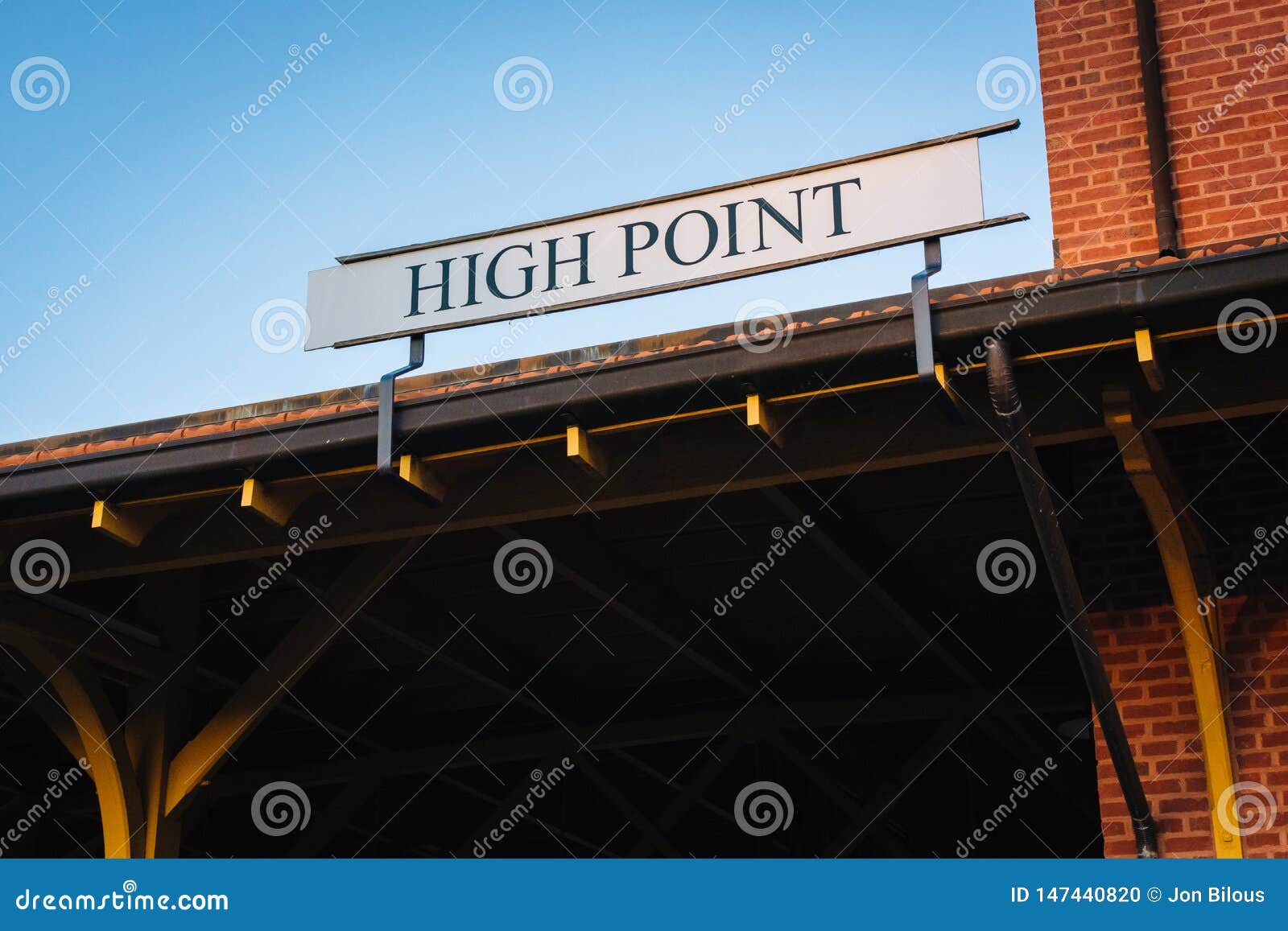 High Point Sign at the Train Station in High Point, North Carolina ...