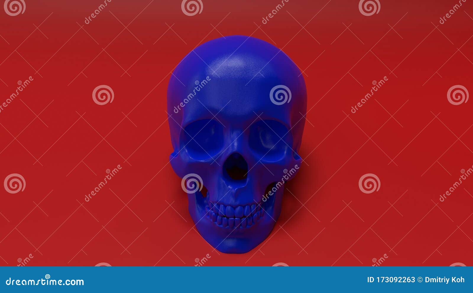 High Poly Anatomically Correct Render of Human Skull Stock Illustration ...