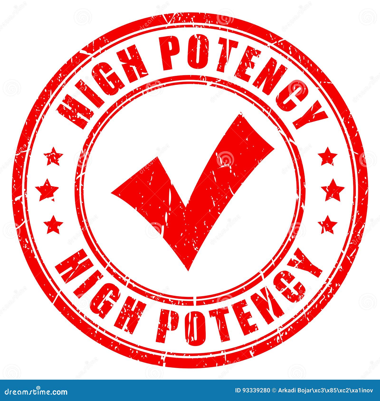 High Potency Rubber Stamp Vector Illustration | CartoonDealer.com #93339280