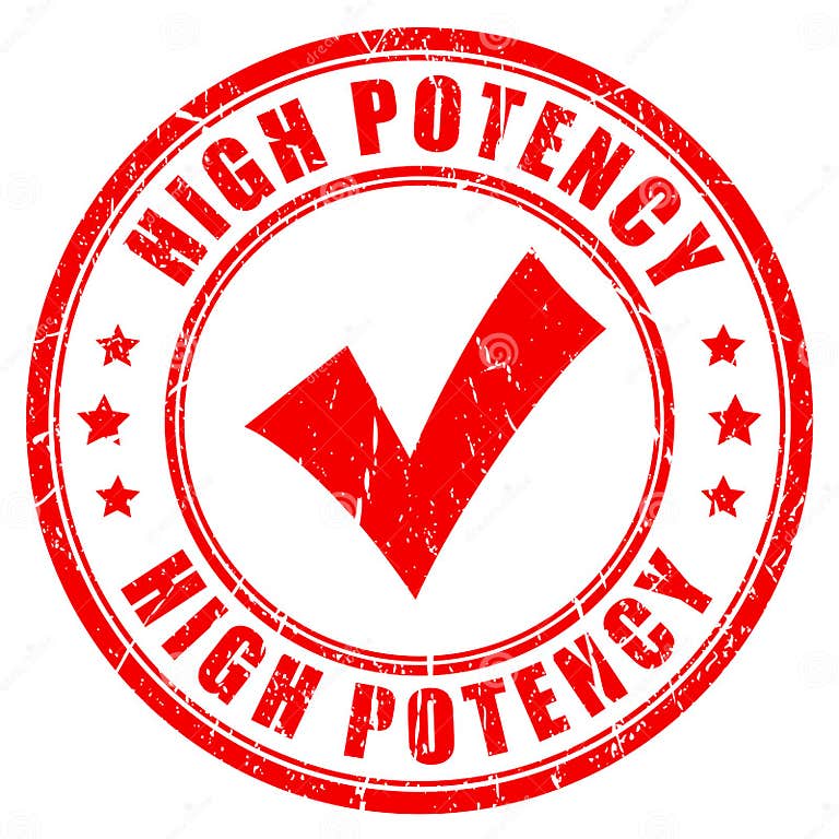 High potency rubber stamp stock vector. Illustration of activity - 93339280