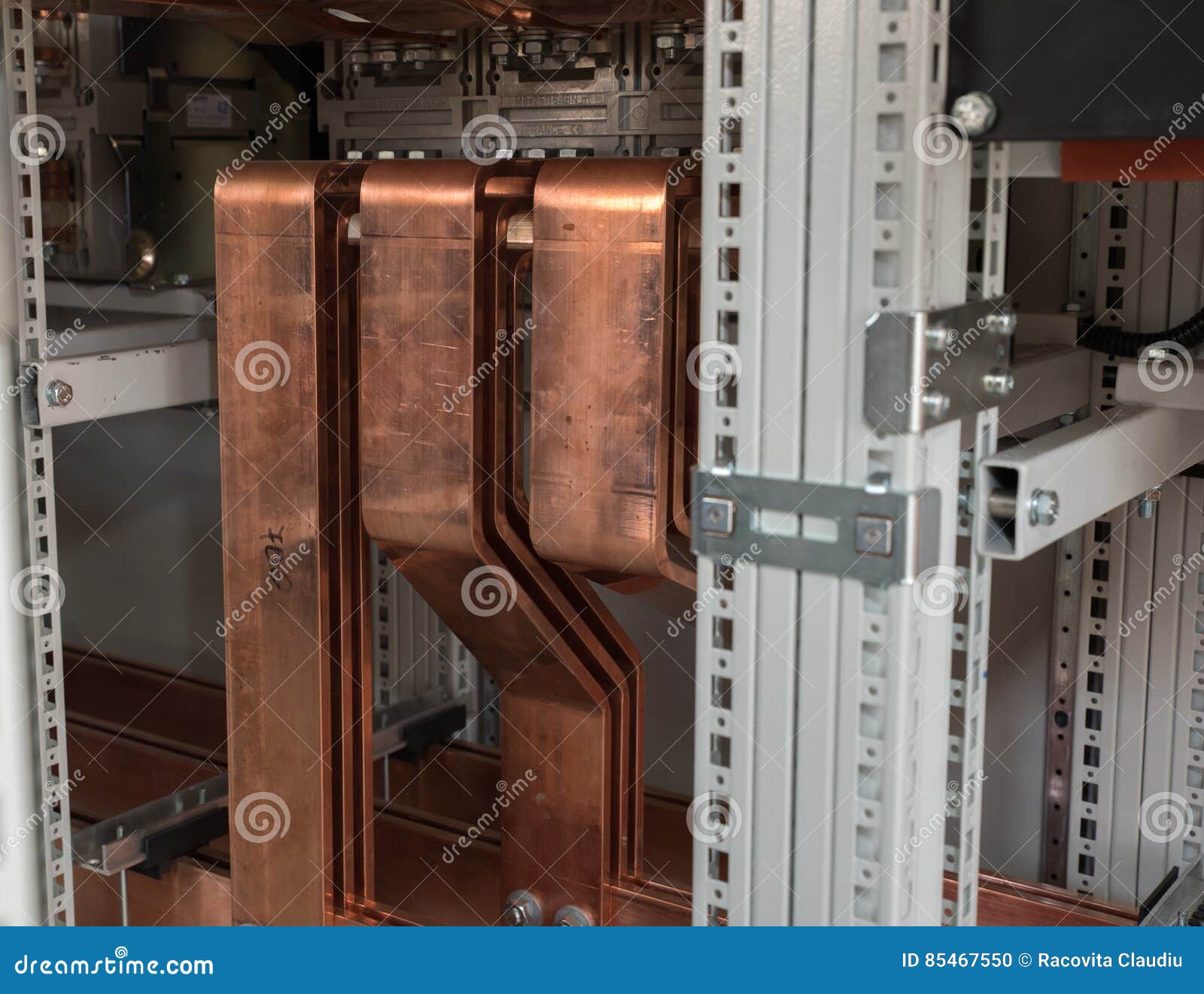 High Power Electrical Board with Copper Bars Stock Photo - Image of ...