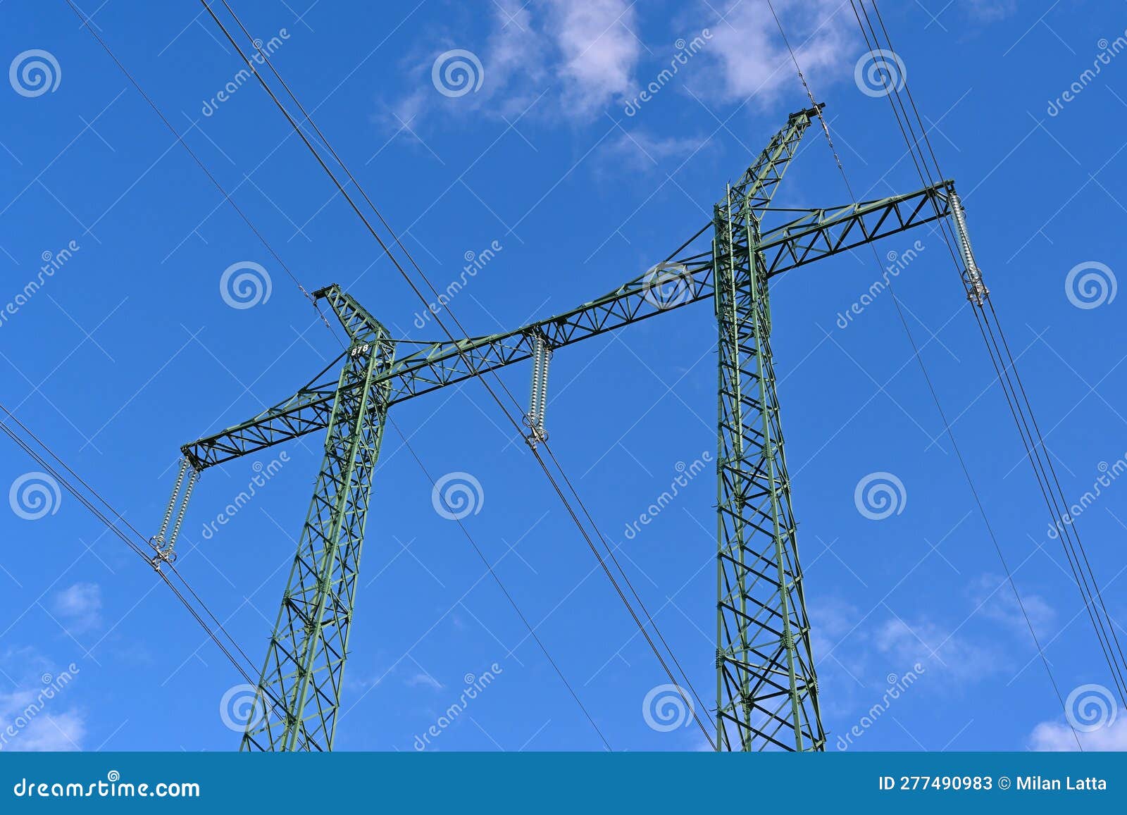 High-power Electrical Transmission Tower Stock Image - Image of wire ...