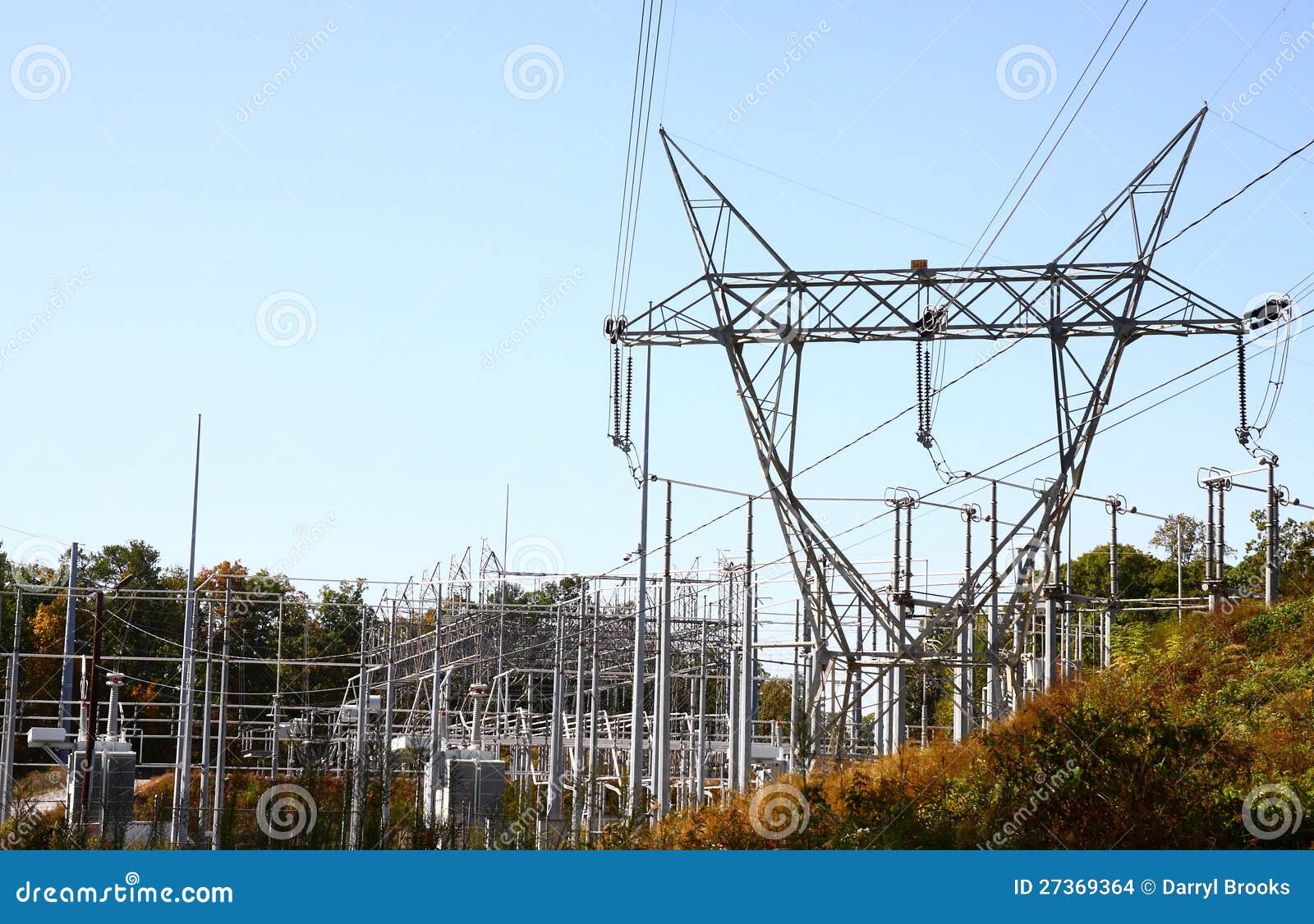 High Power Electricity Complex Stock Photo - Image of transformer ...