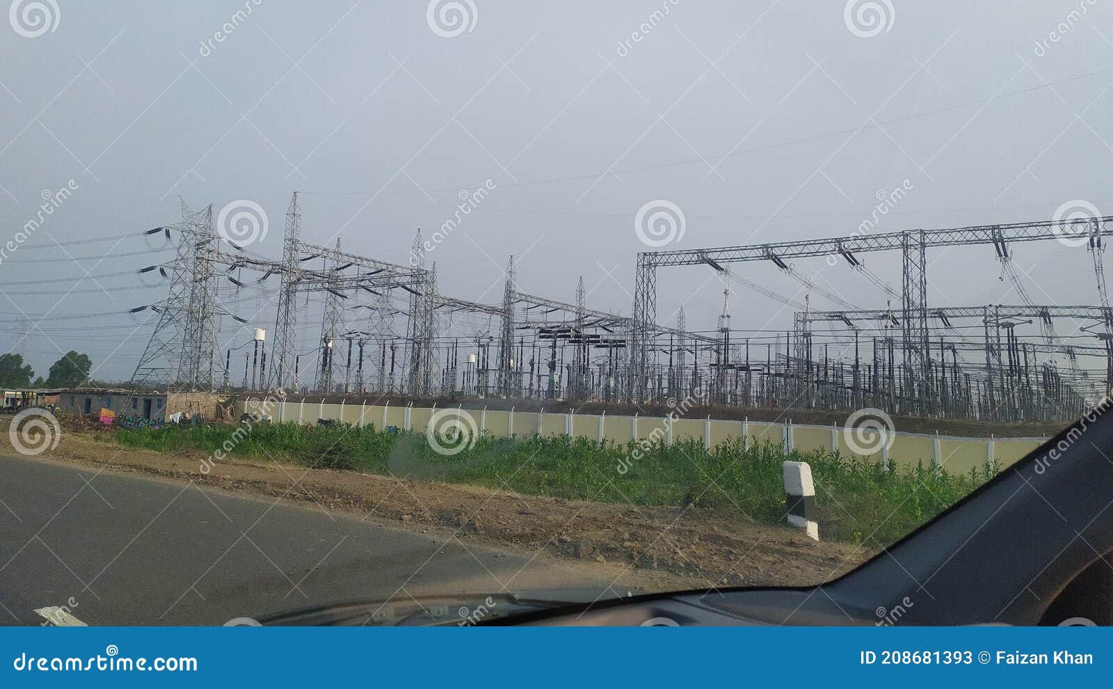 High Power Electricity Grid Stock Image - Image of tension, city: 208681393