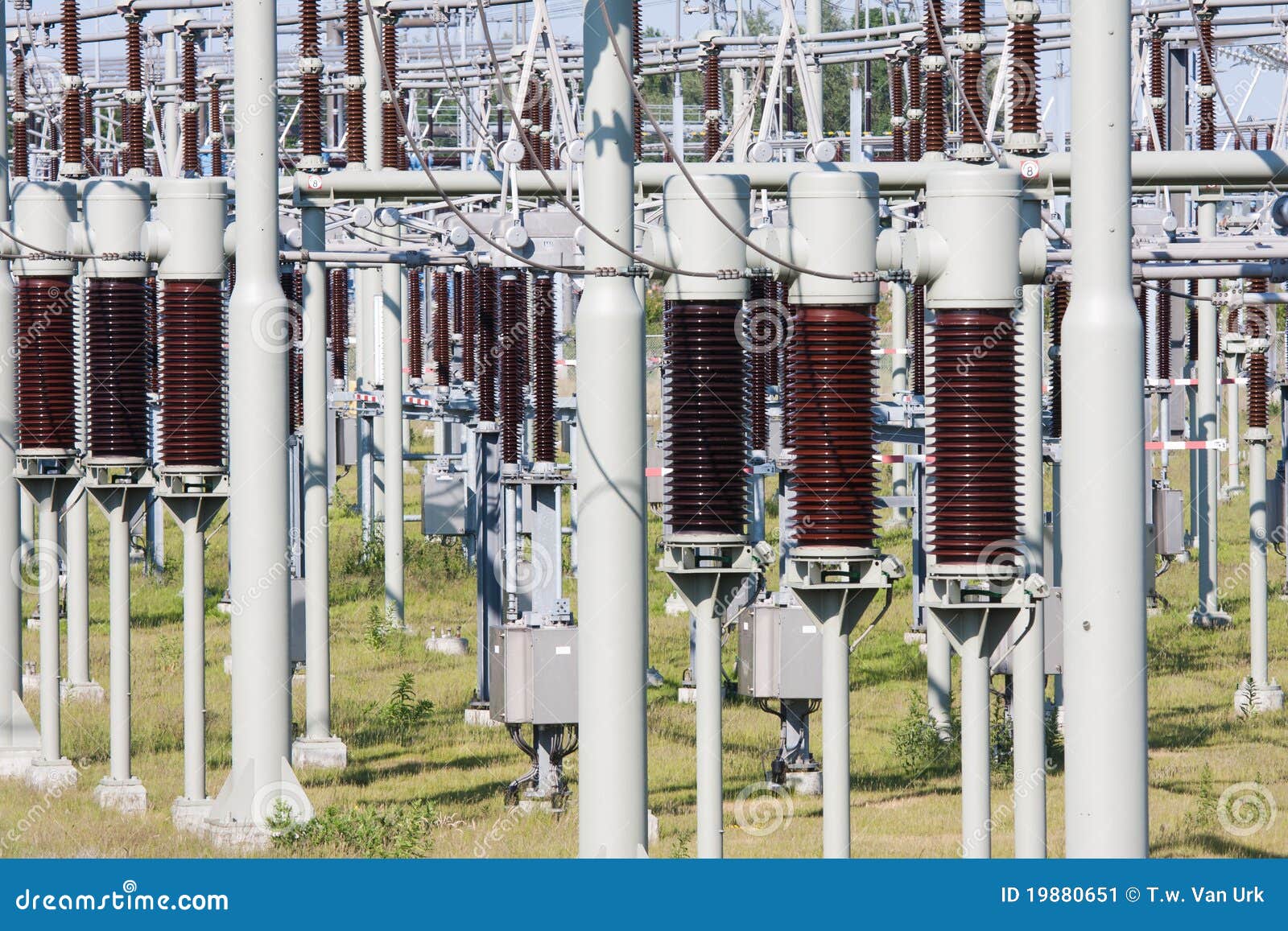 High Power Electricity System with Transformers Stock Image - Image of ...