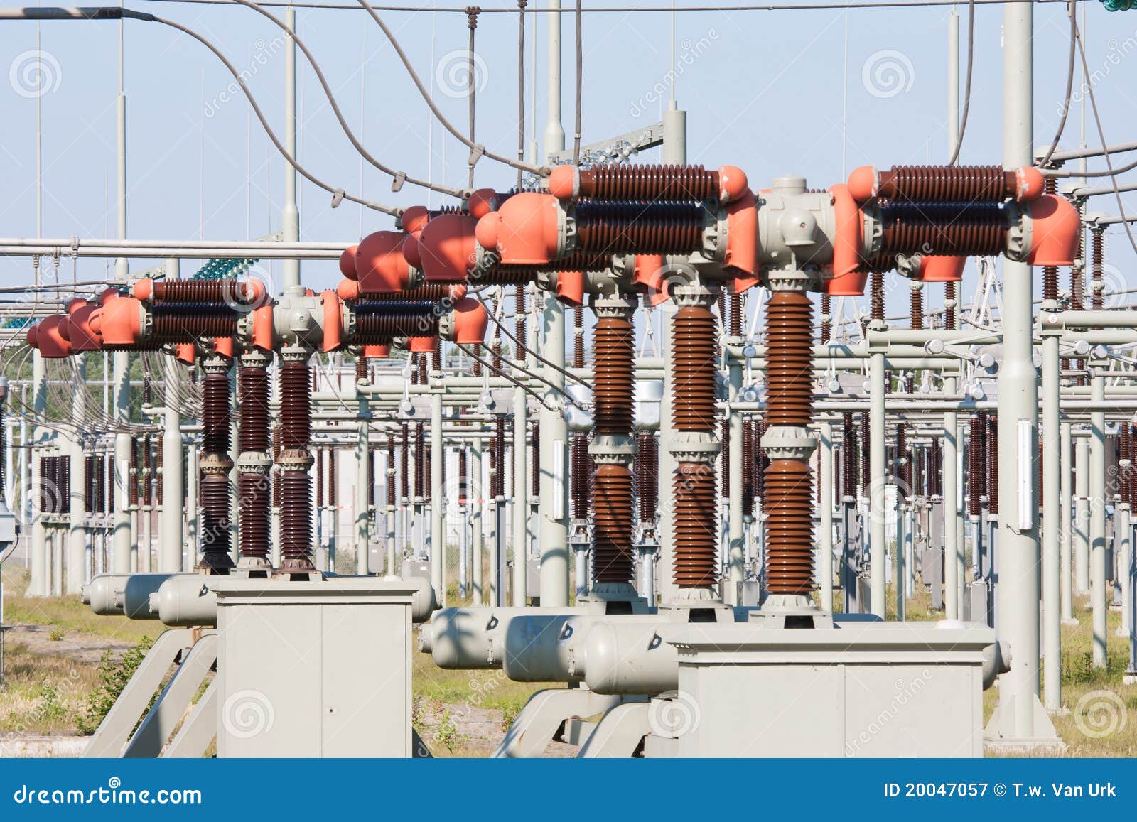 High Power Electricity System with Transformers Stock Image - Image of ...