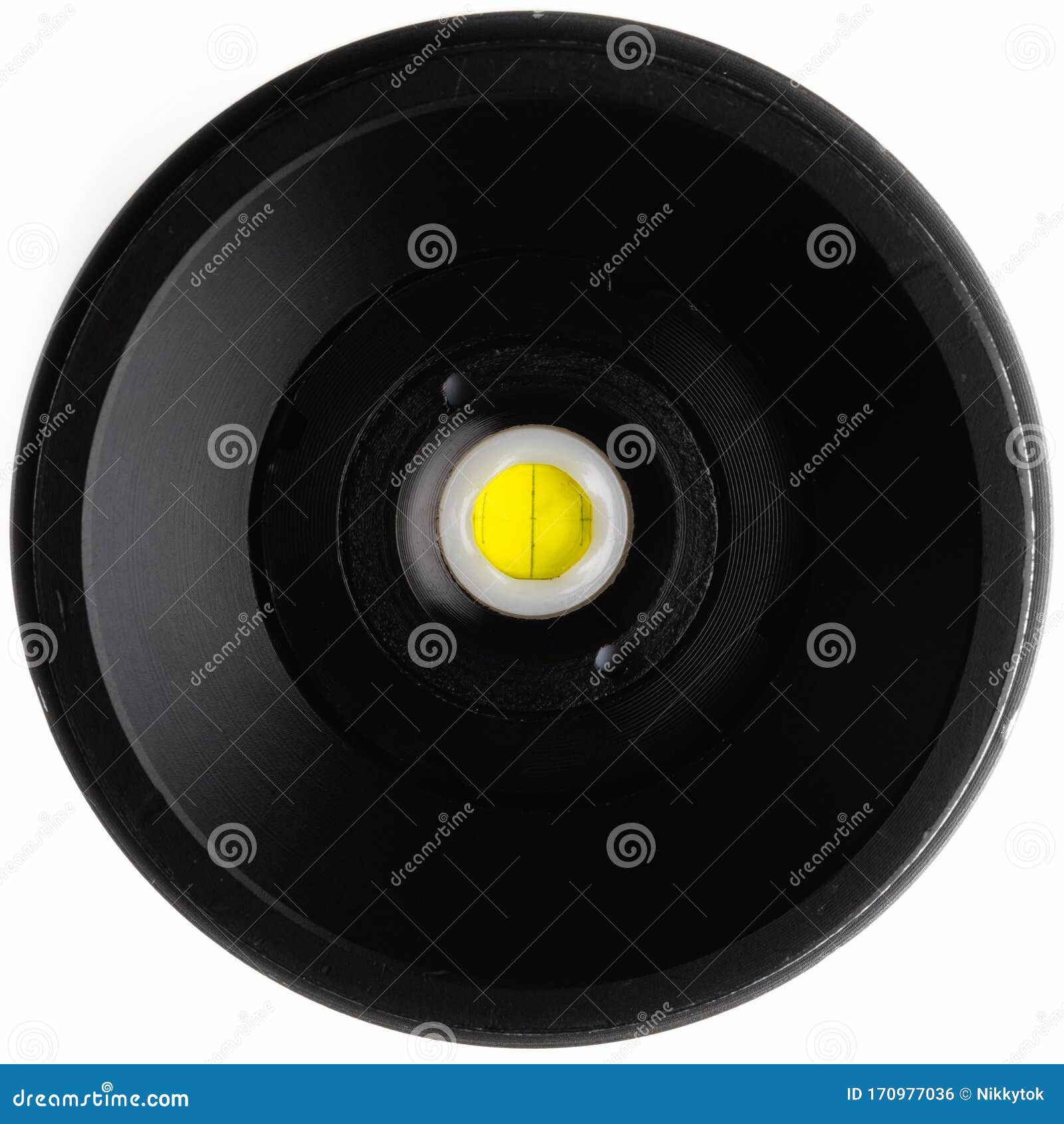 High Power Led Diode of Pocket Flashlight, Isolated on White Stock ...