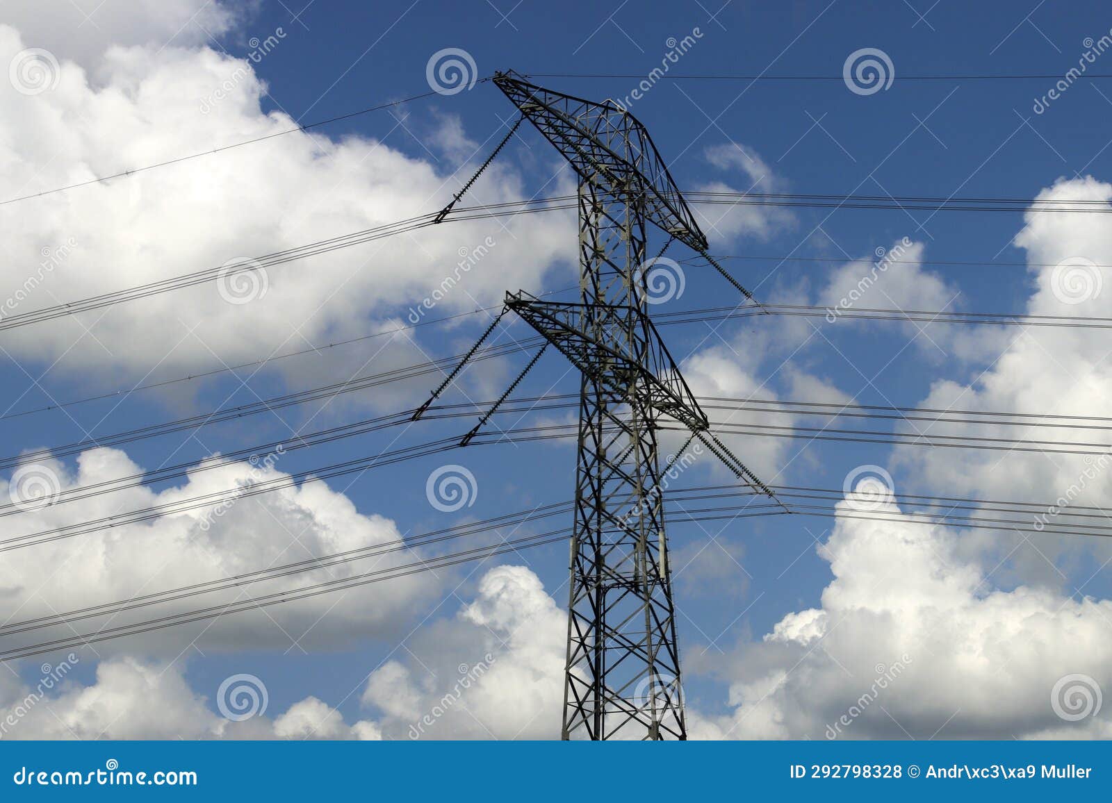 High Power Lines with High Voltage 380Kv Stock Photo - Image of voltage ...