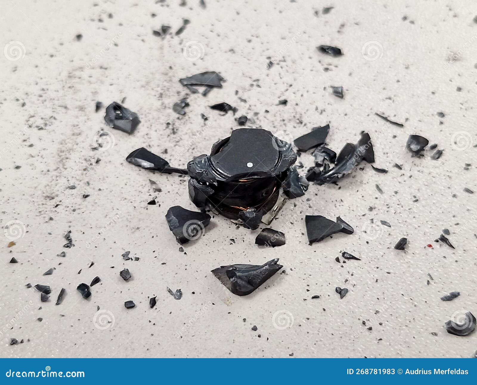 Shielded High Power Inductor Exploded Stock Image - Image of damage ...