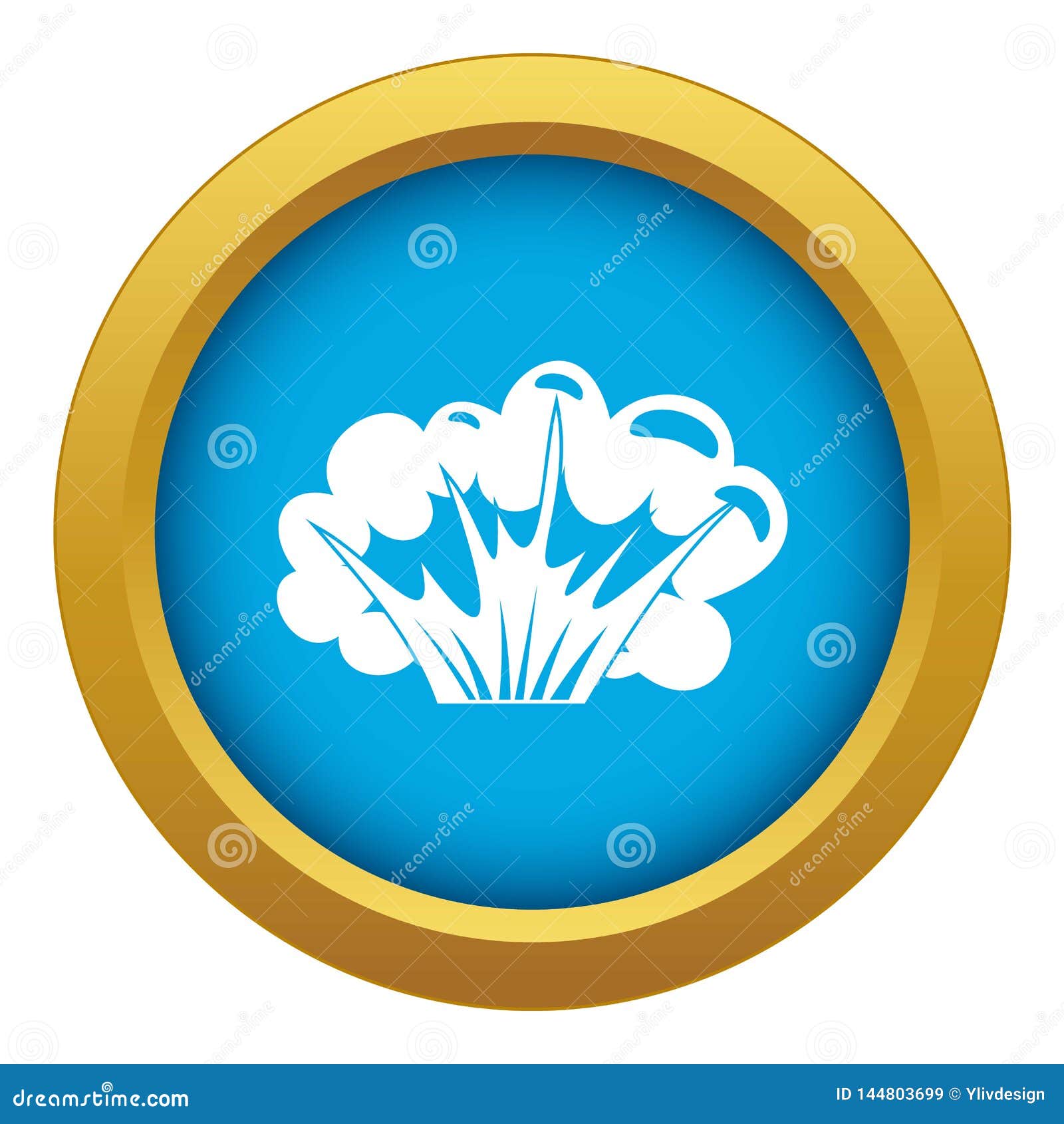 High Powered Explosion Icon Blue Vector Isolated Stock Vector ...
