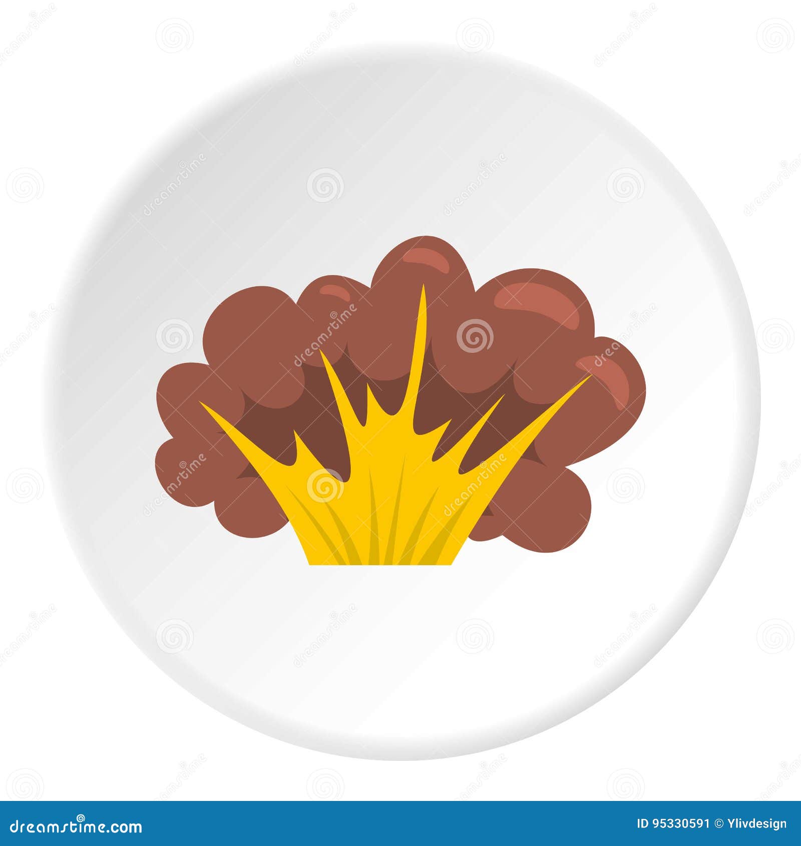High Powered Explosion Icon Circle Stock Vector - Illustration of ...