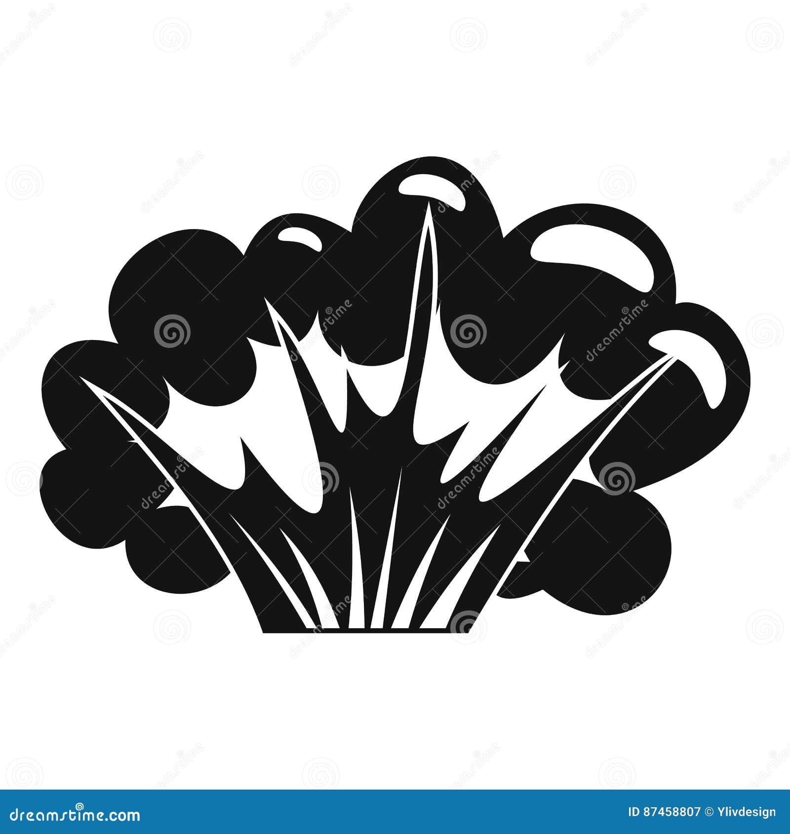High Powered Explosion Icon, Simple Style Stock Vector - Illustration ...