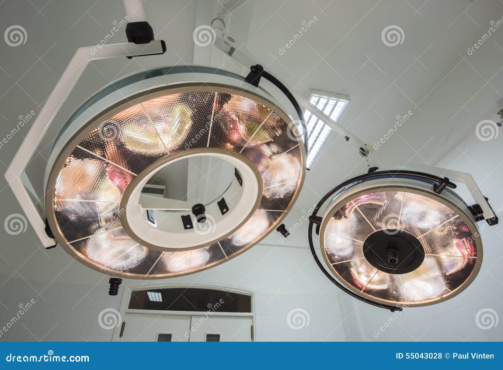High Powered Lights in a Hospital Stock Photo - Image of medical ...